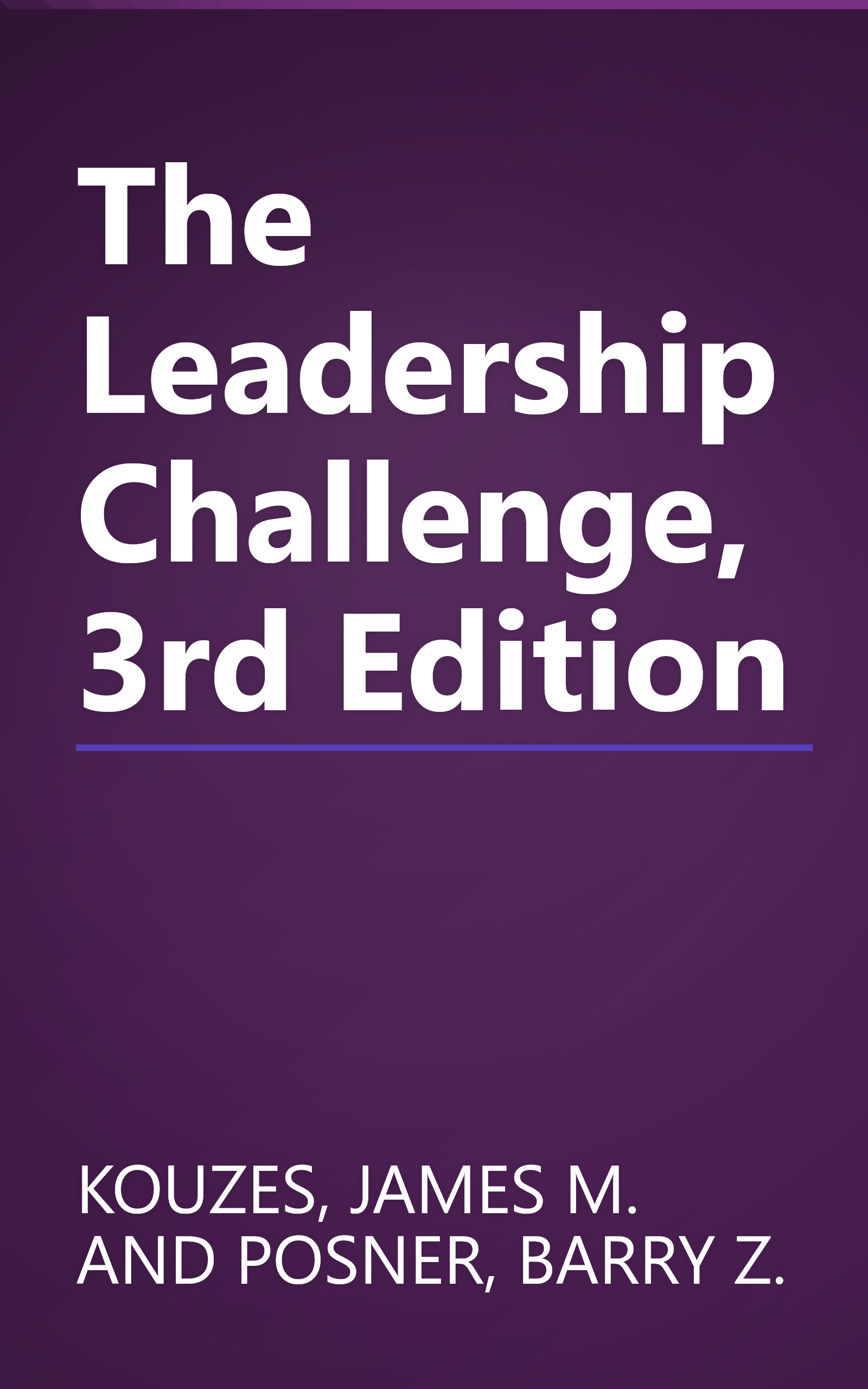 The Leadership Challenge, 3rd Edition book cover