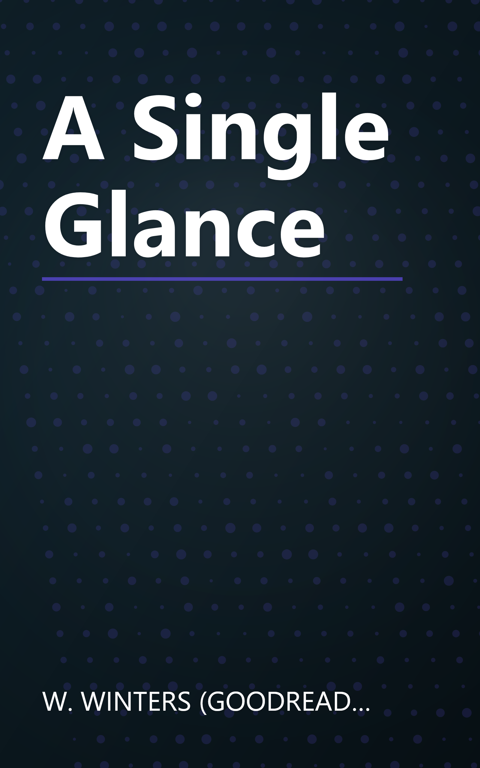 A Single Glance book cover