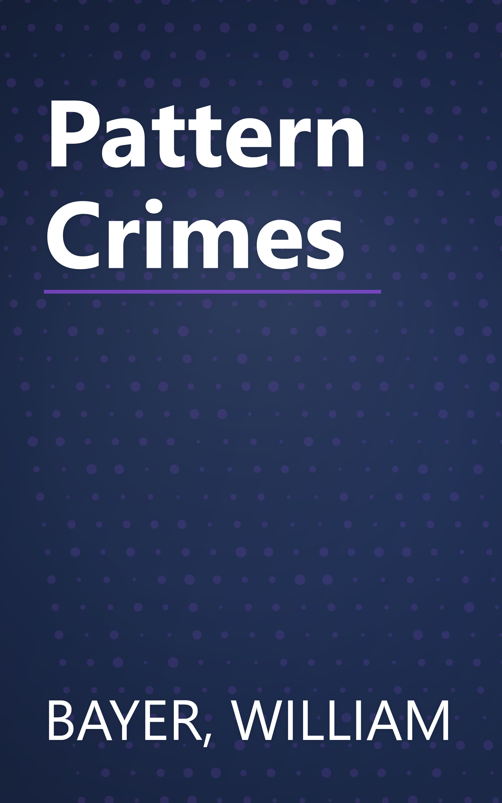 Pattern Crimes book cover