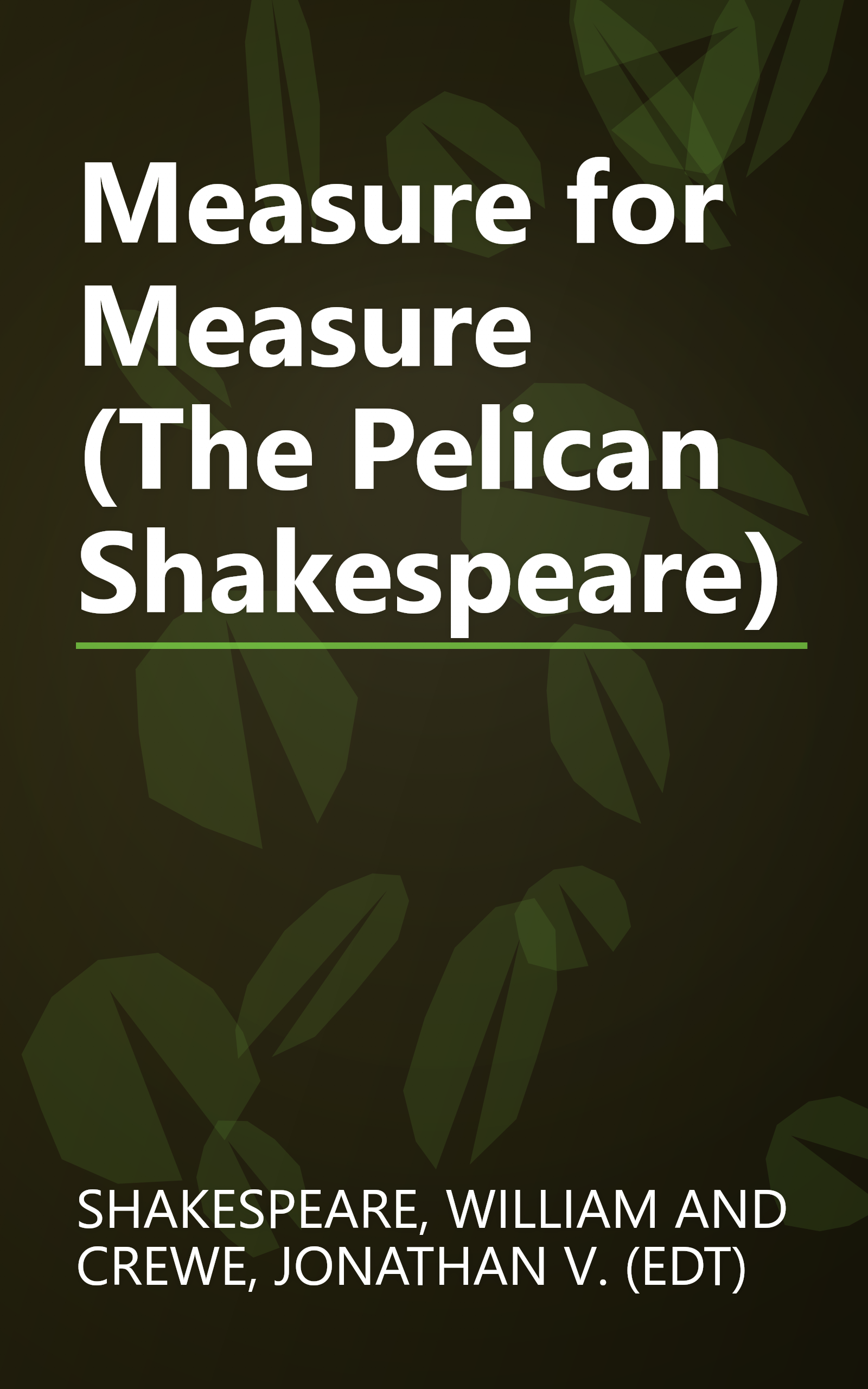 Measure for Measure (The Pelican Shakespeare) book cover