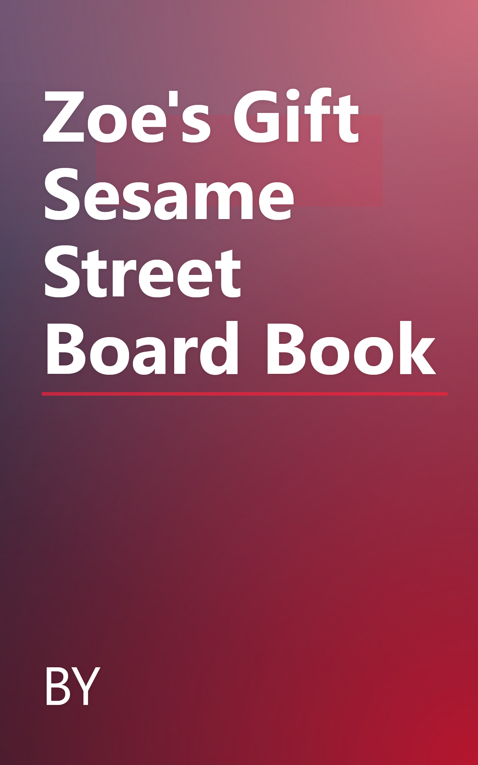 Zoe's Gift Sesame Street Board Book book cover