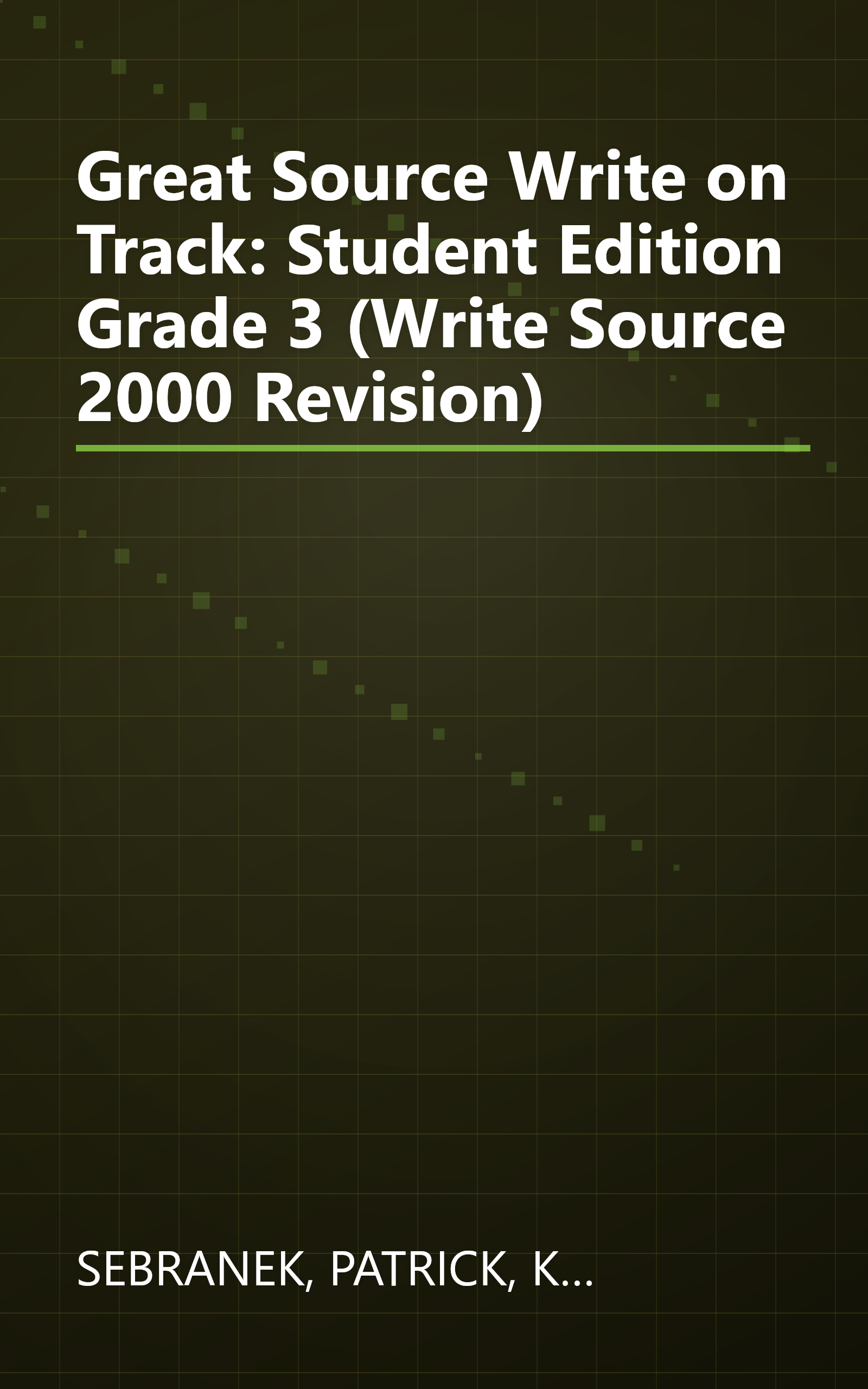 Great Source Write on Track: Student Edition Grade 3 (Write Source 2000 Revision) book cover