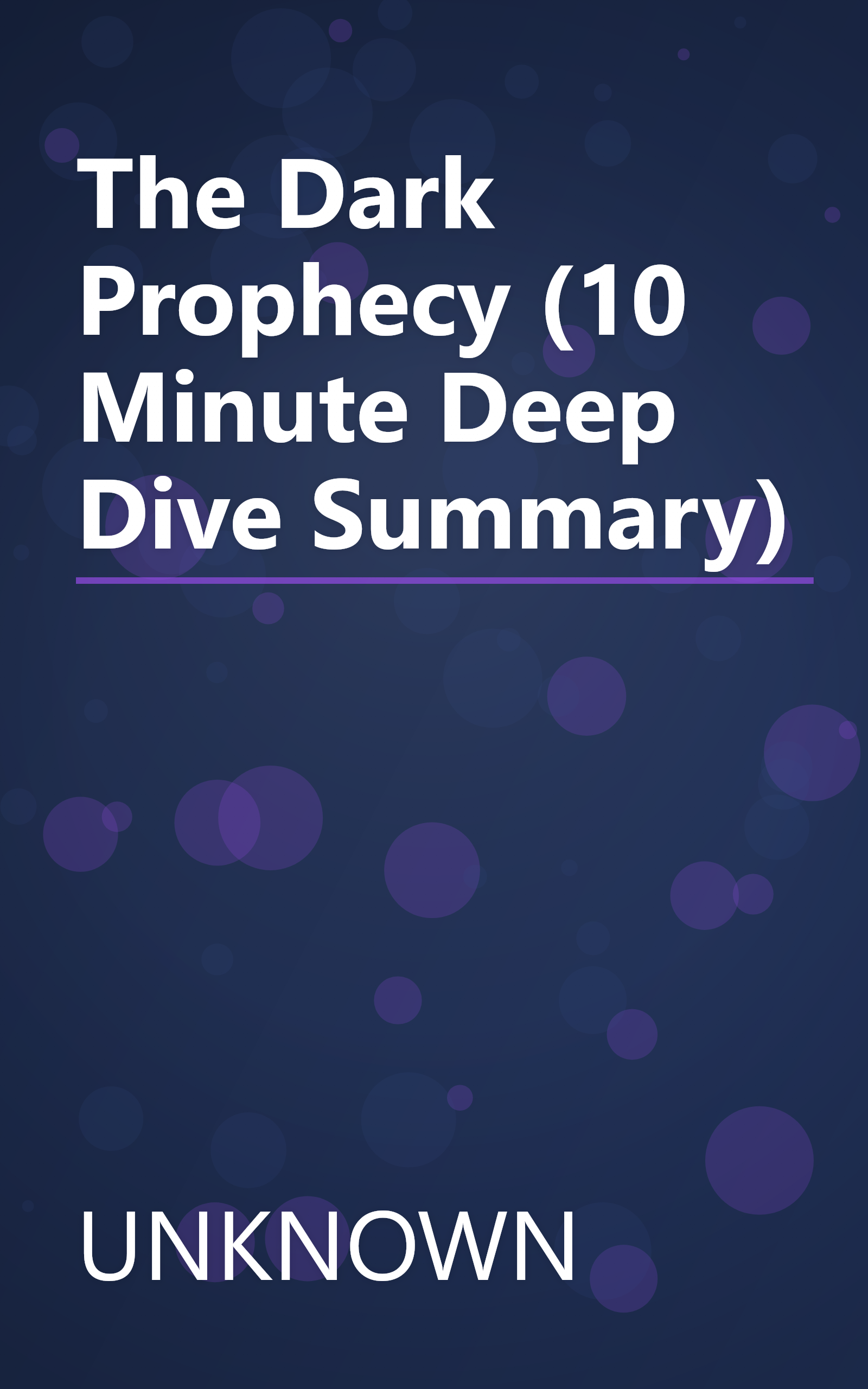 The Dark Prophecy (10 Minute   Deep Dive Summary) book cover