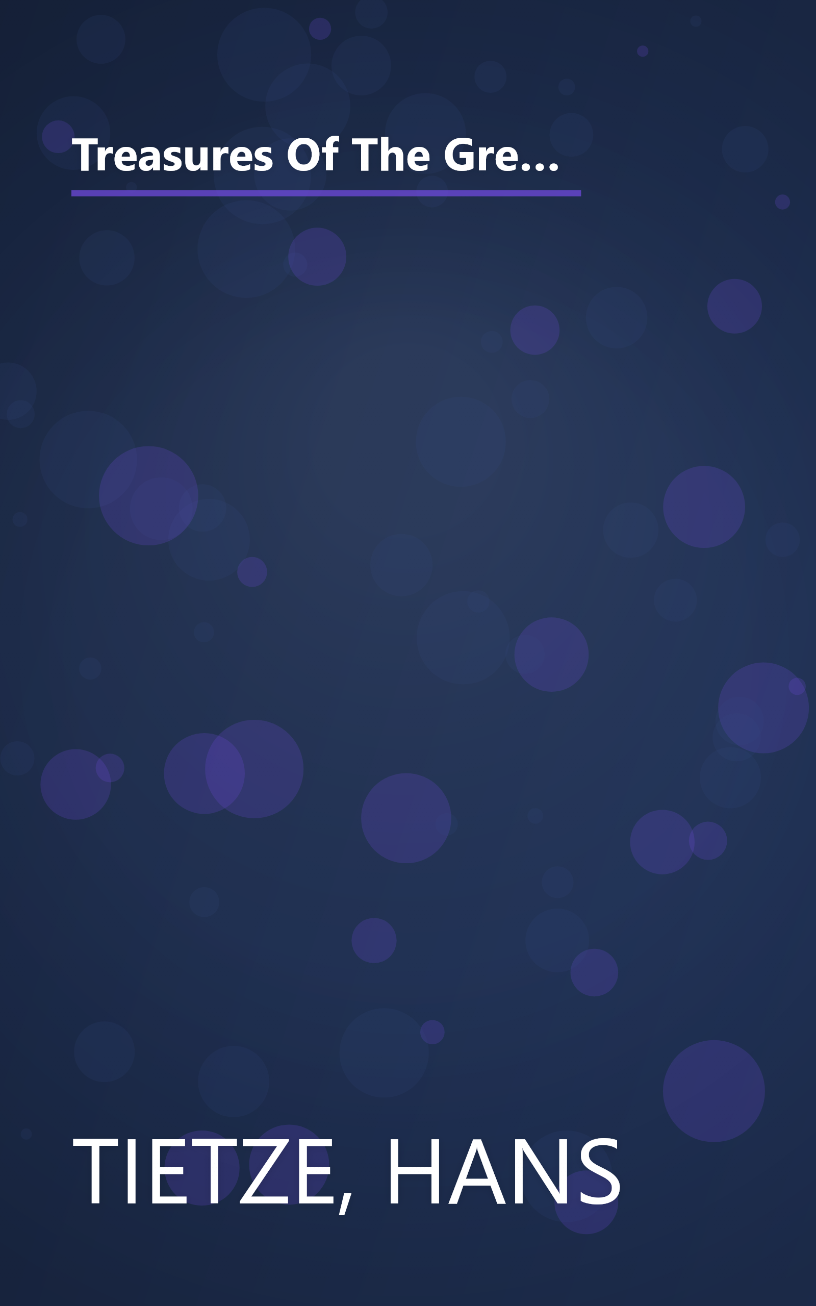 Treasures Of The Great National Galleries (An Introduction To The Paintings In The Famous Museums Of The Western World) book cover