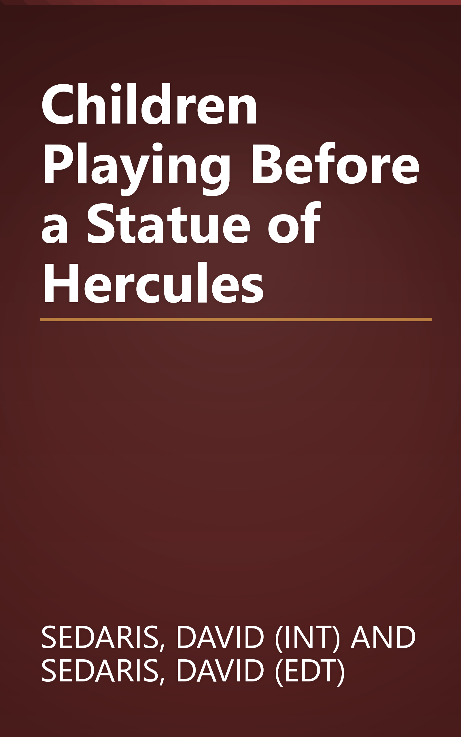 Children Playing Before a Statue of Hercules book cover