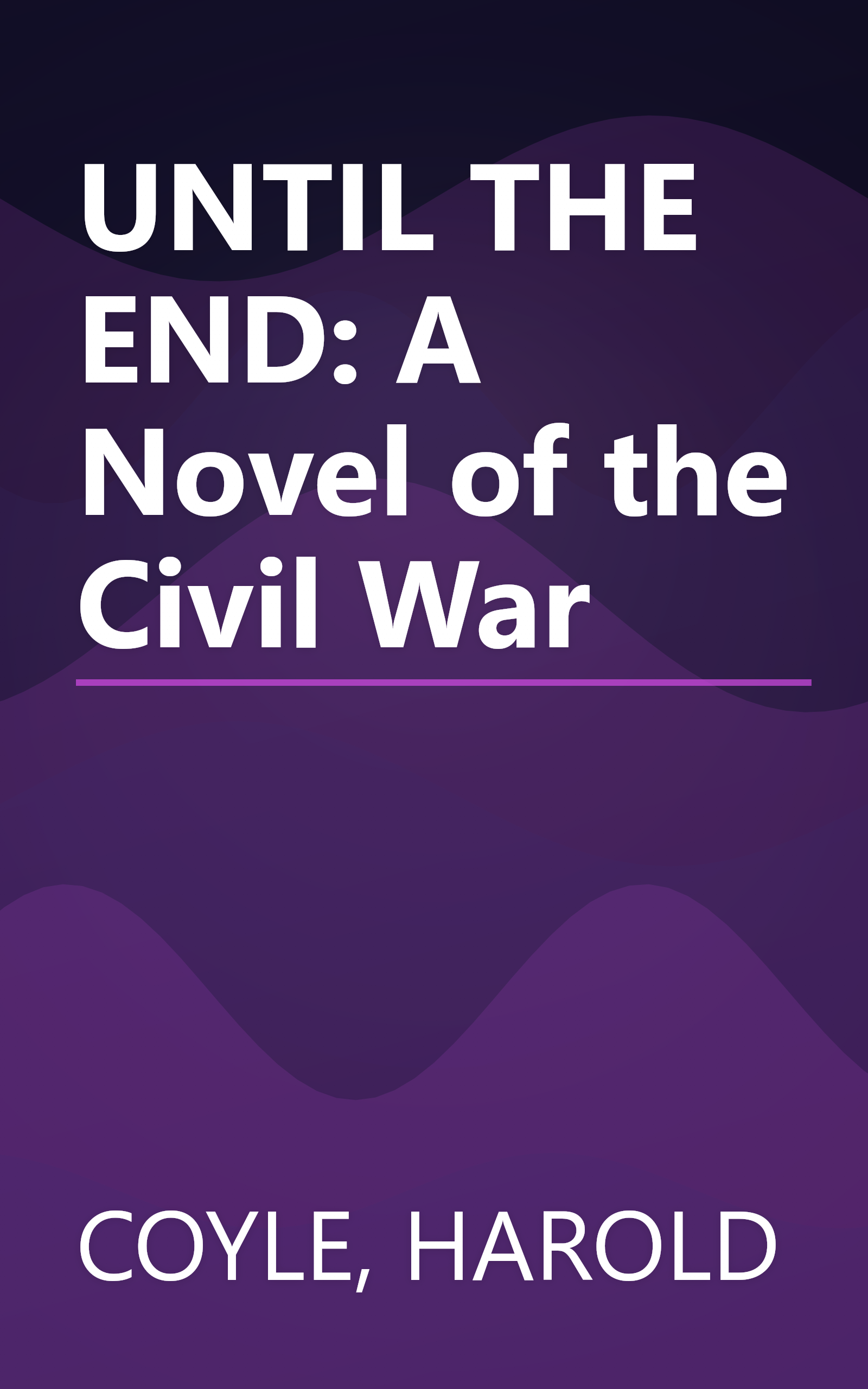 UNTIL THE END: A Novel of the Civil War book cover