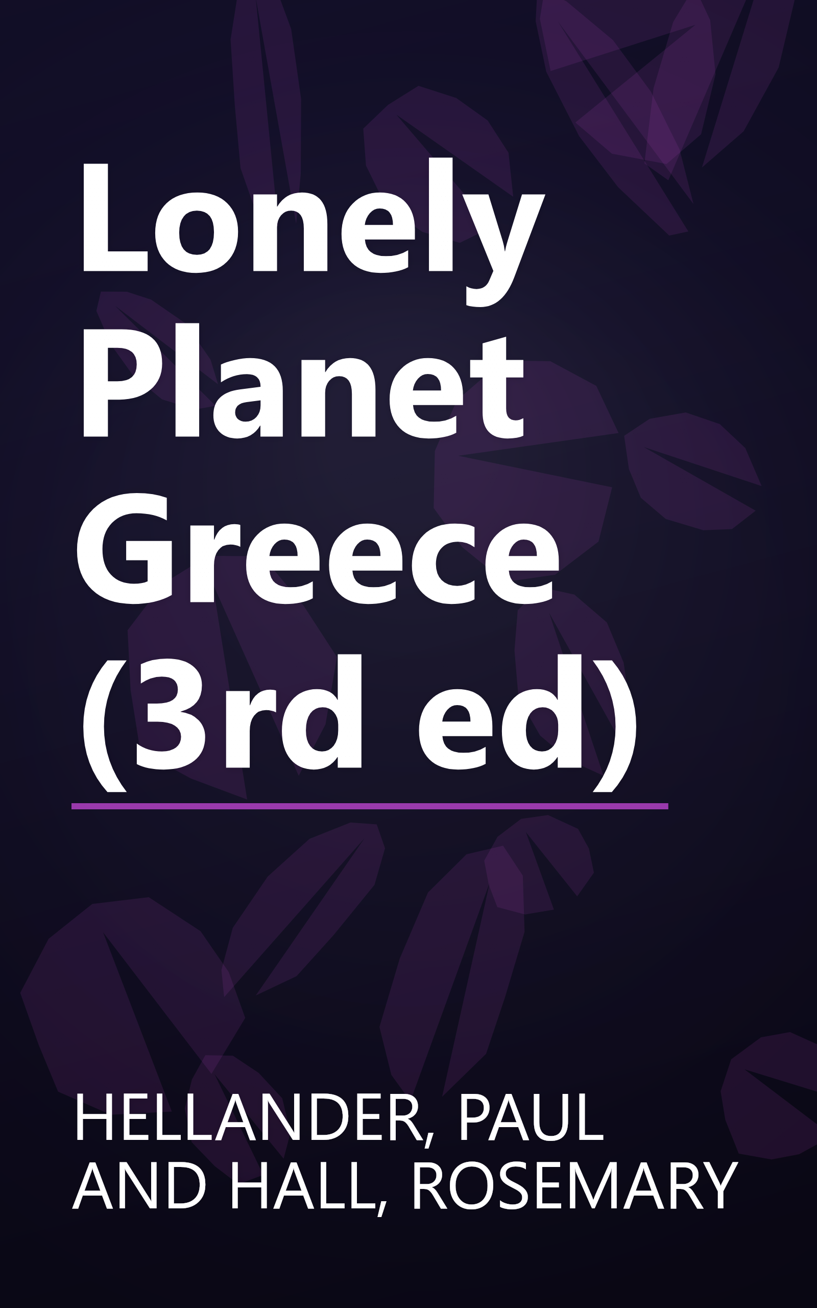 Lonely Planet Greece (3rd ed) book cover