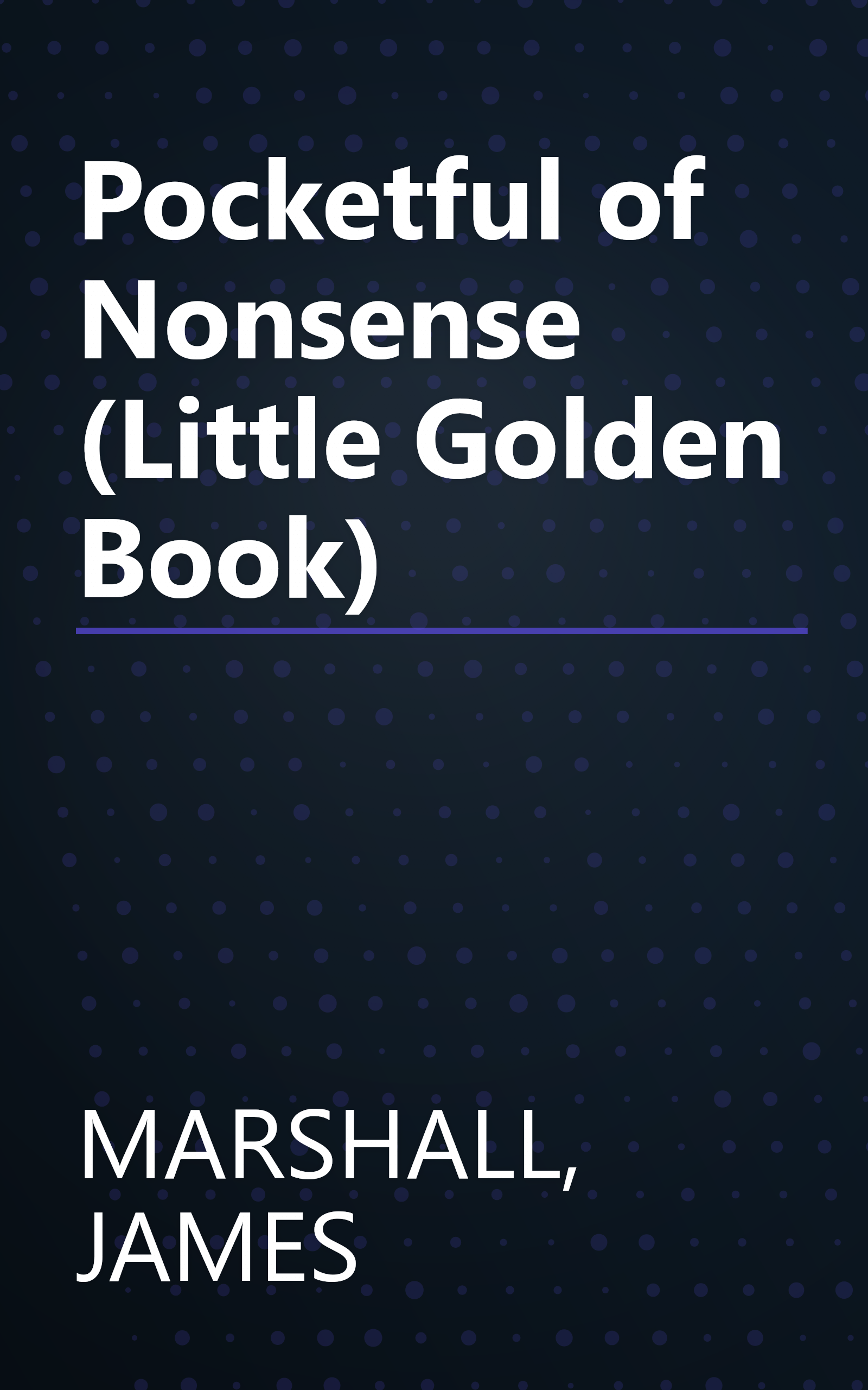 Pocketful of Nonsense (Little Golden Book) book cover