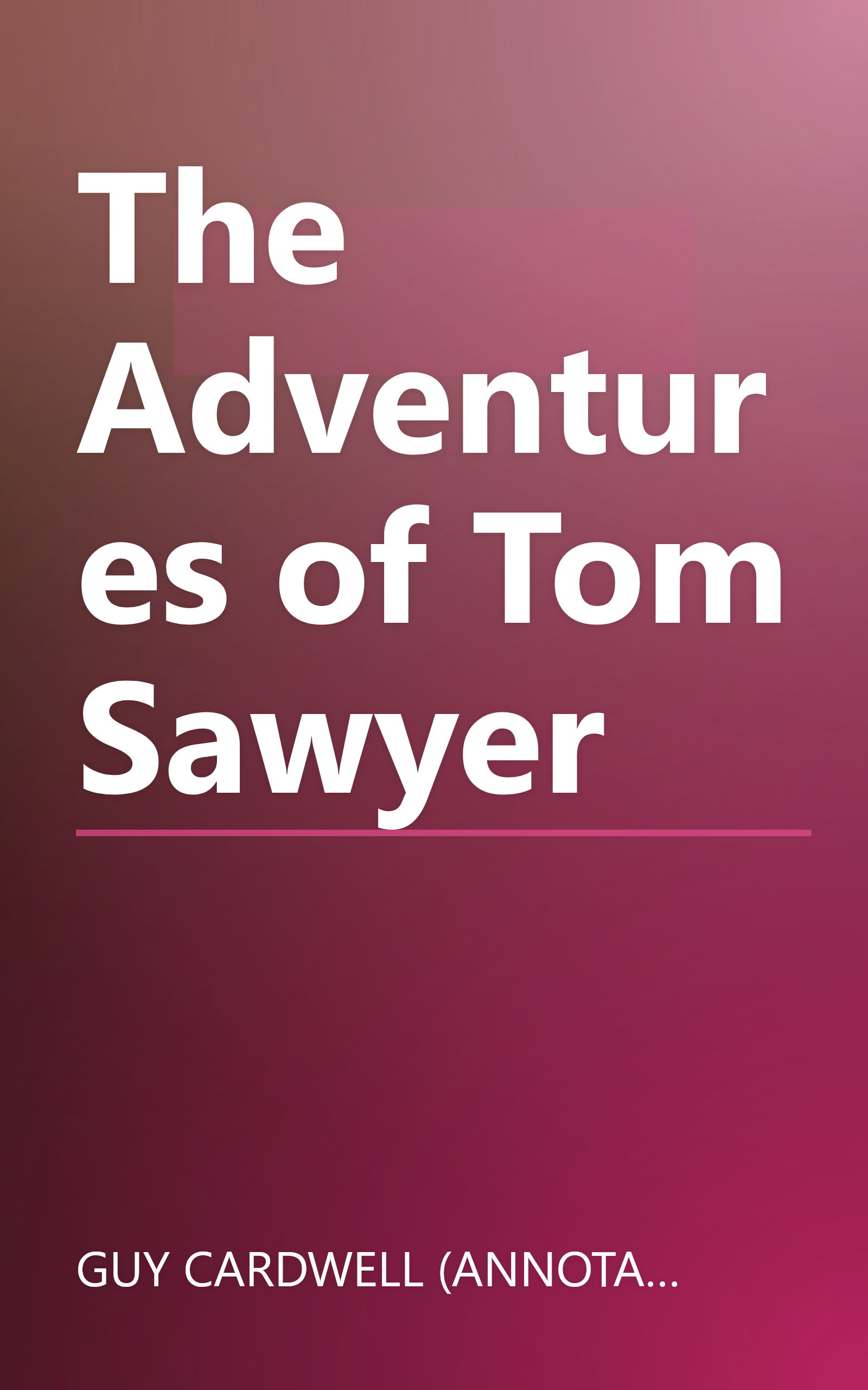 The Adventures of Tom Sawyer book cover