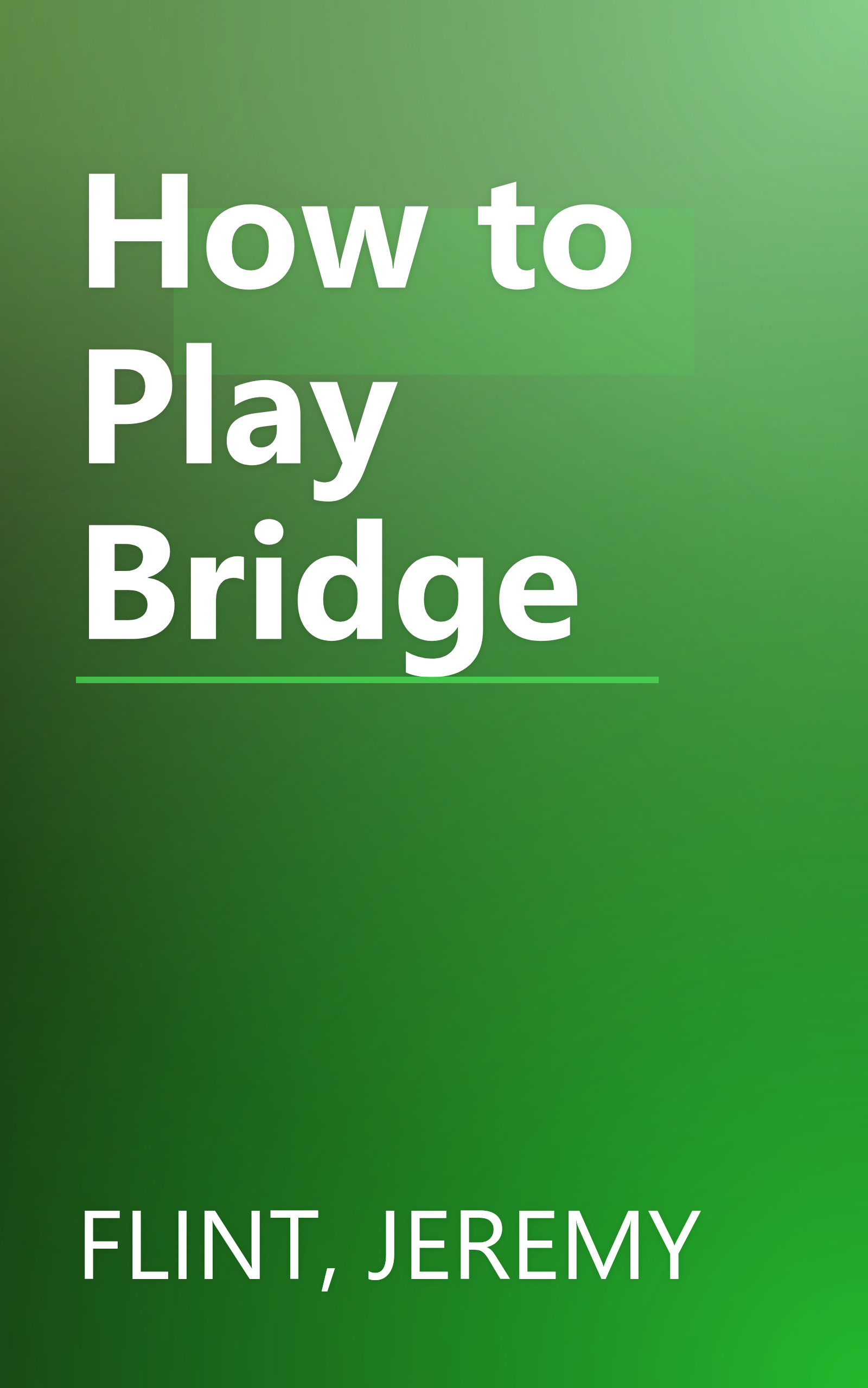 How to Play Bridge book cover