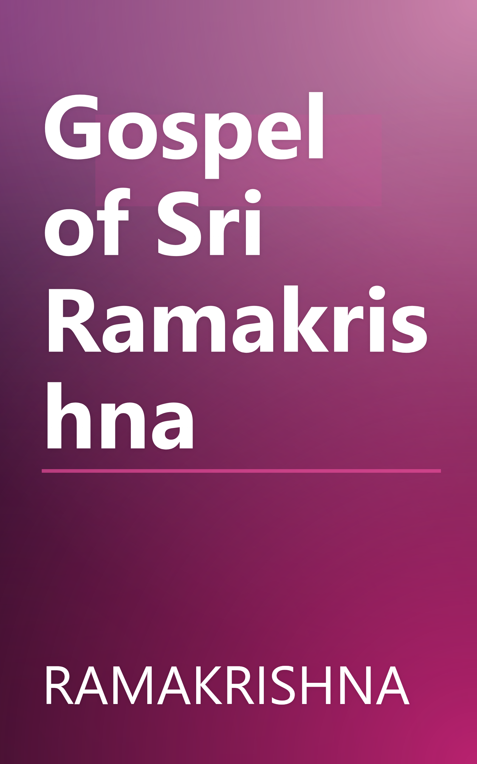 Gospel of Sri Ramakrishna book cover