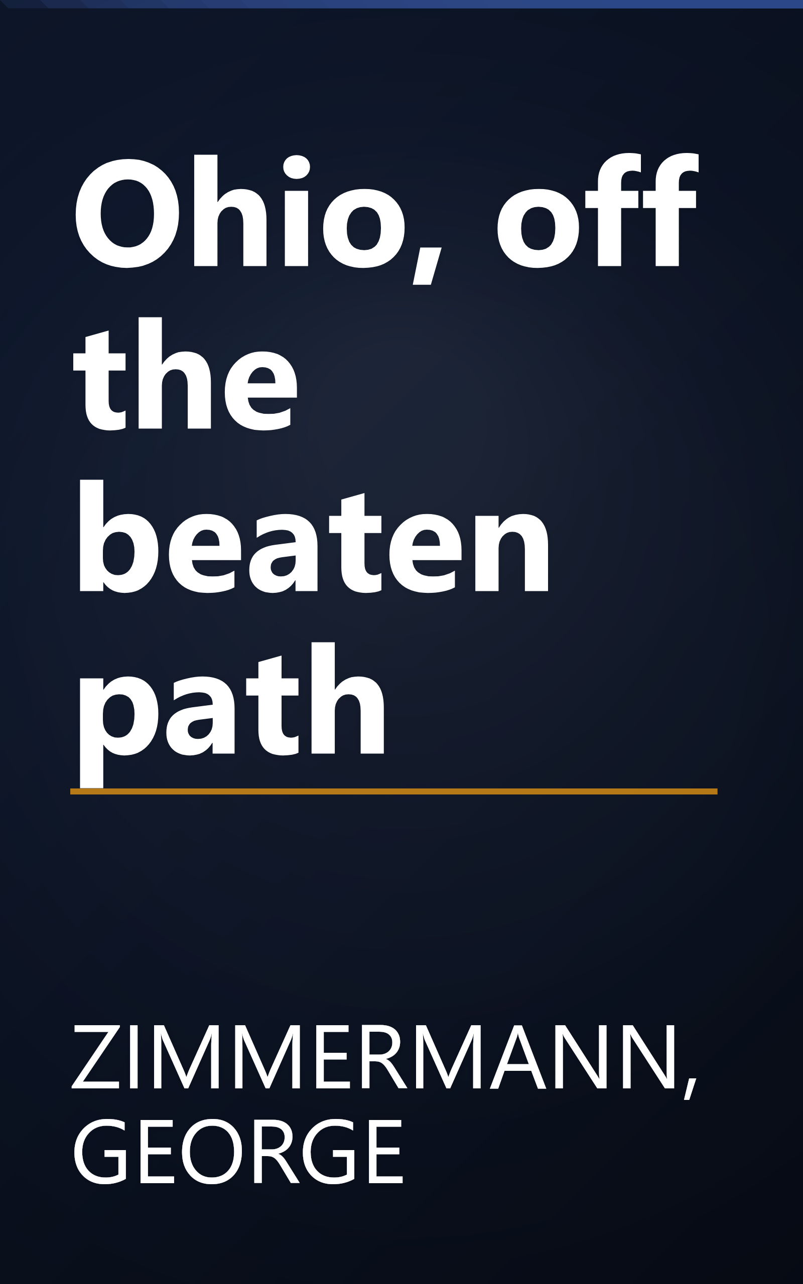 Ohio, off the beaten path book cover