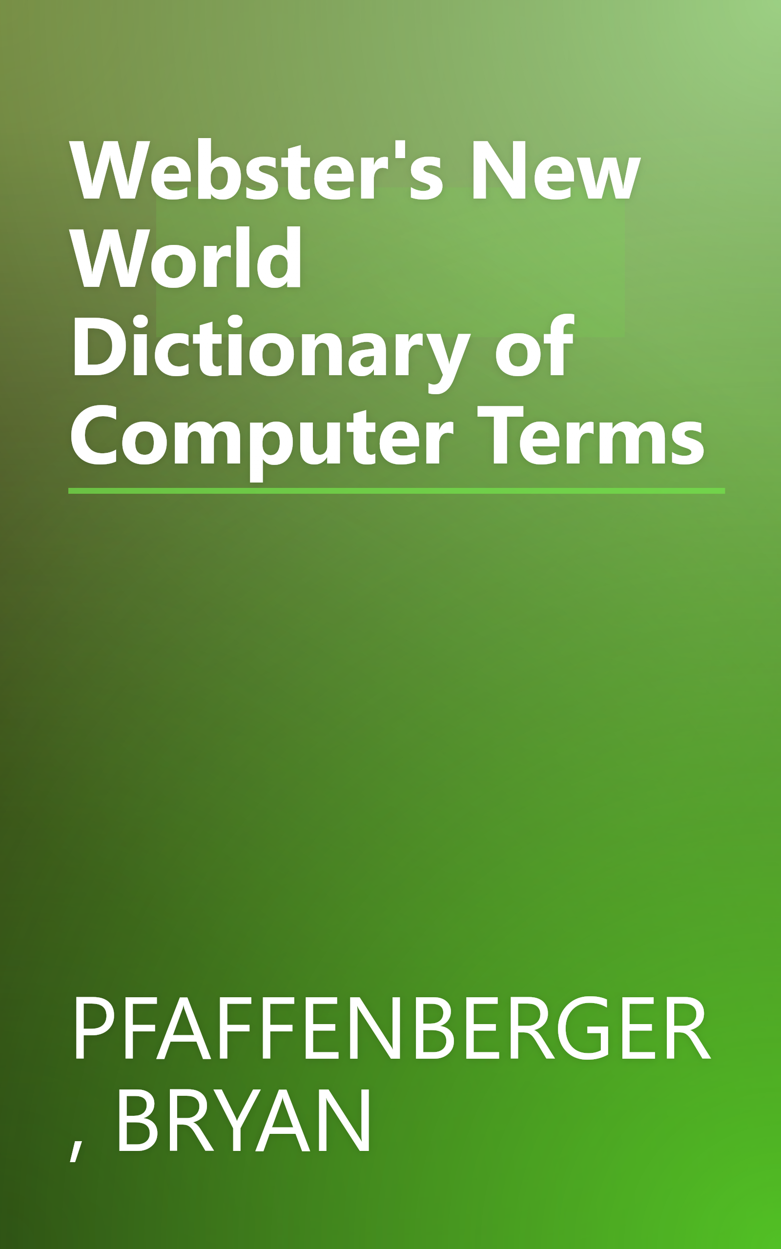 Webster's New World Dictionary of Computer Terms book cover