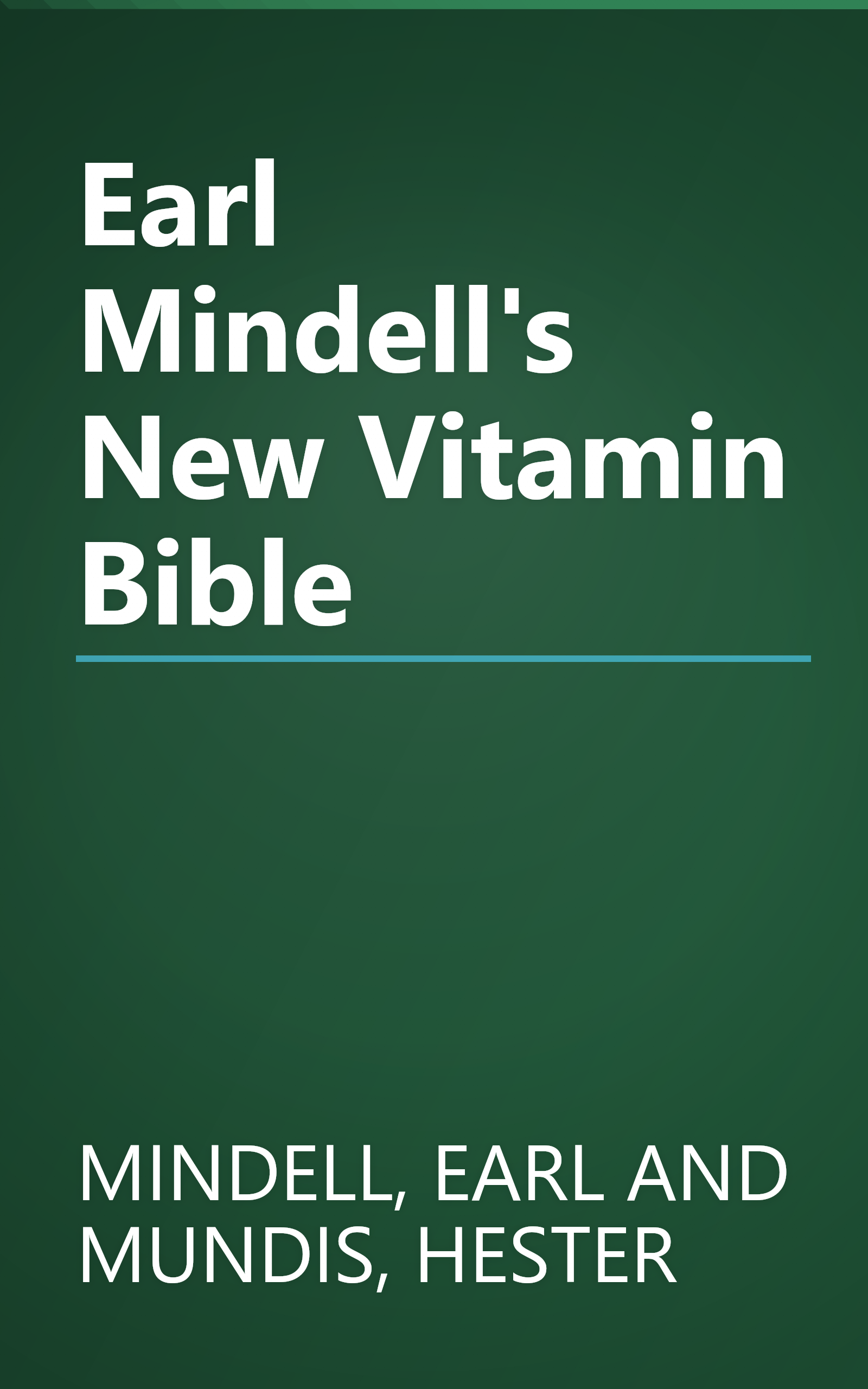Earl Mindell's New Vitamin Bible book cover