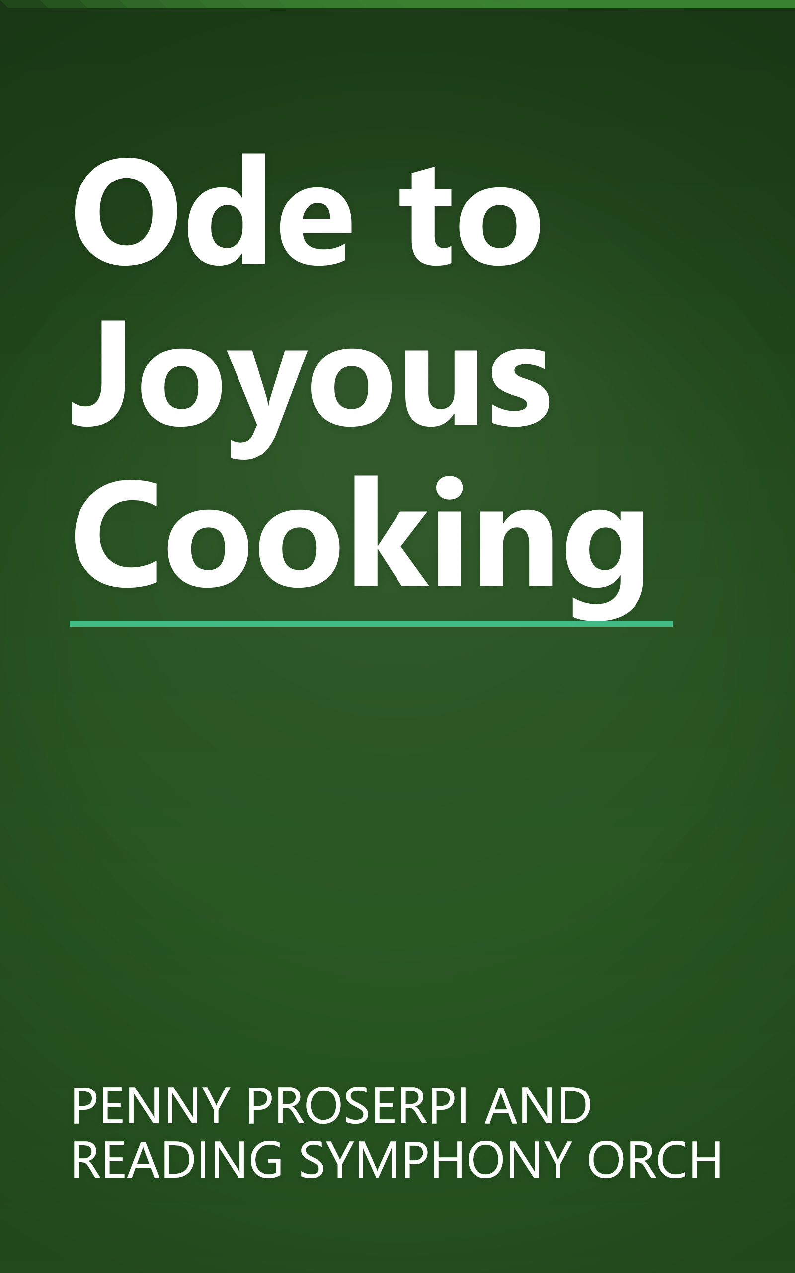 Ode to Joyous Cooking book cover