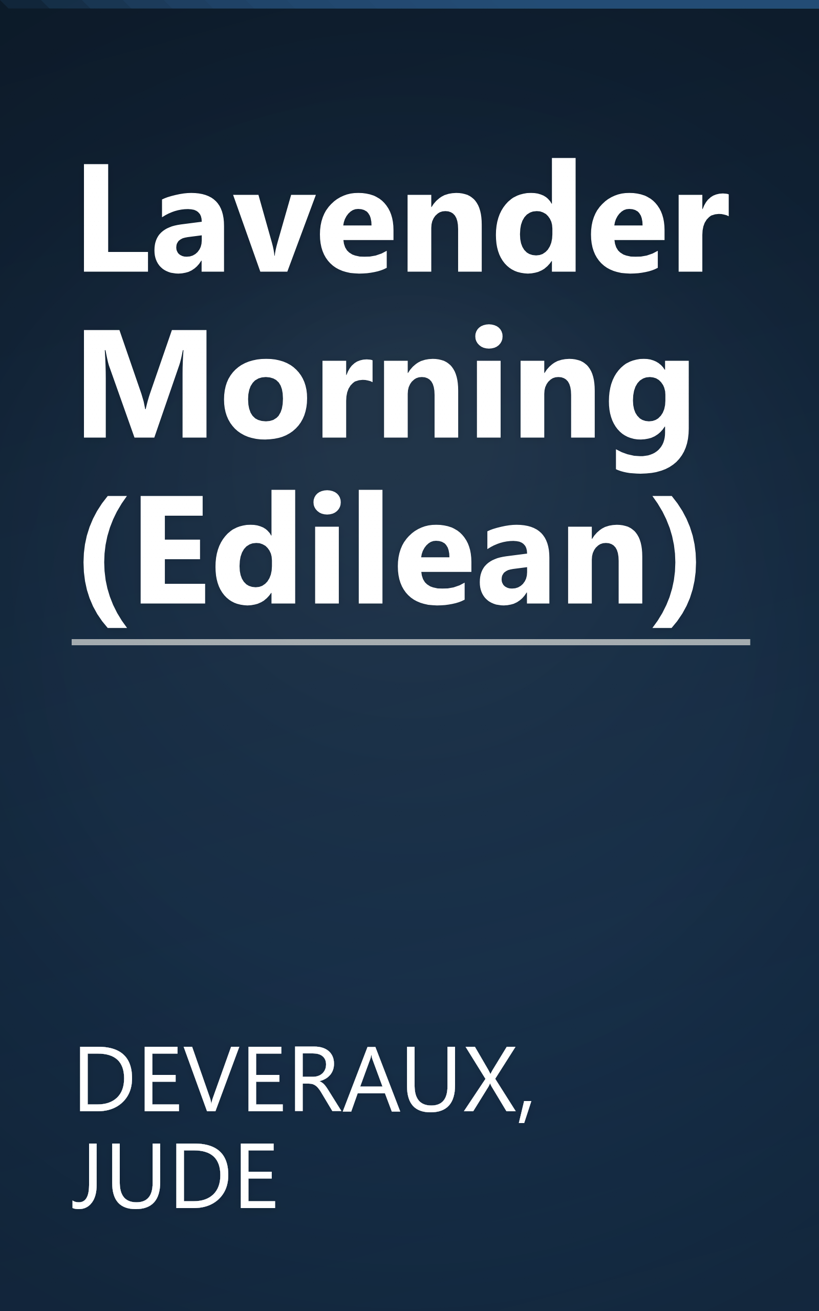 Lavender Morning (Edilean) book cover