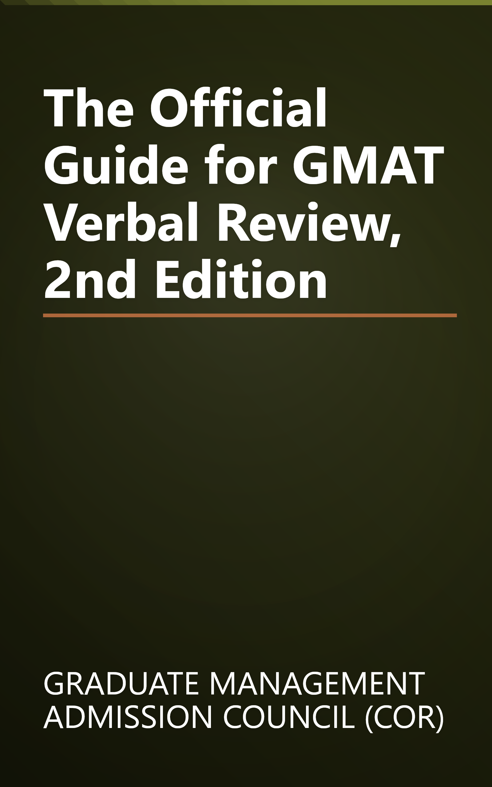 The Official Guide for GMAT Verbal Review, 2nd Edition book cover