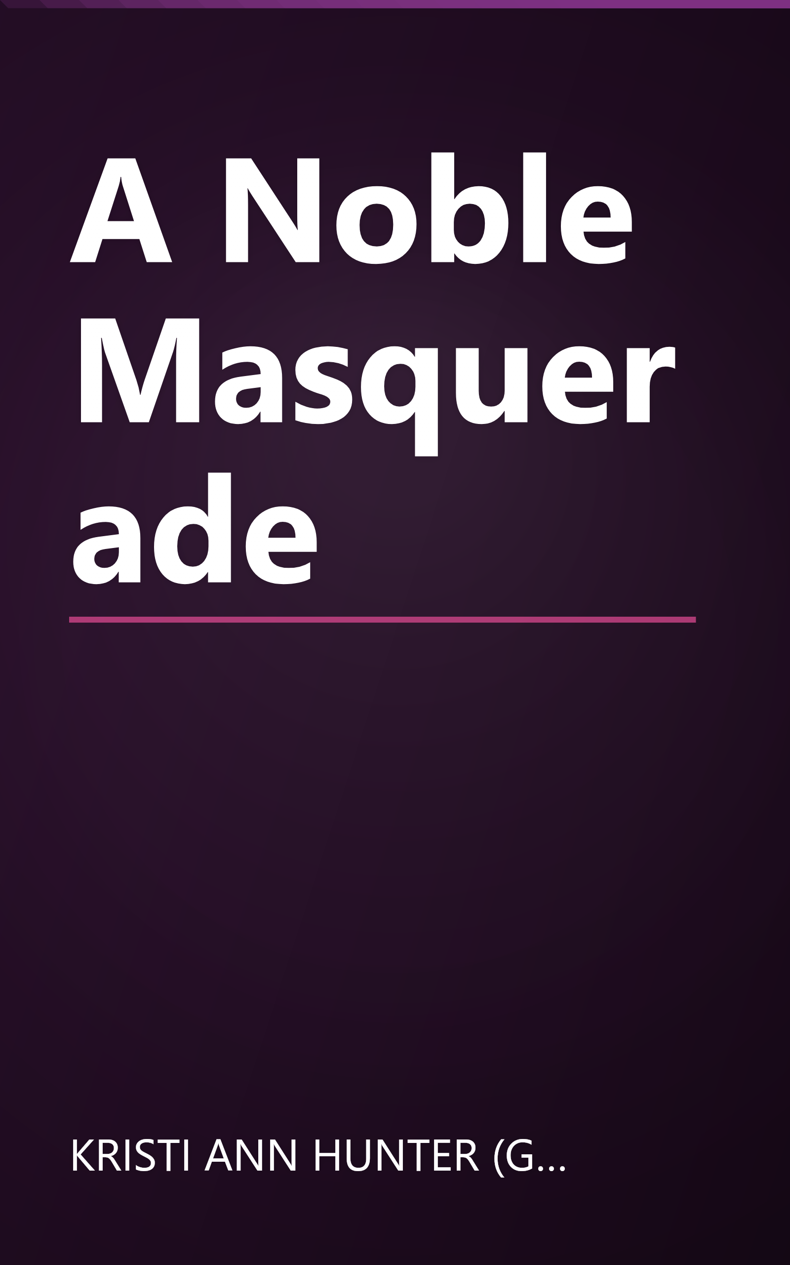 A Noble Masquerade book cover