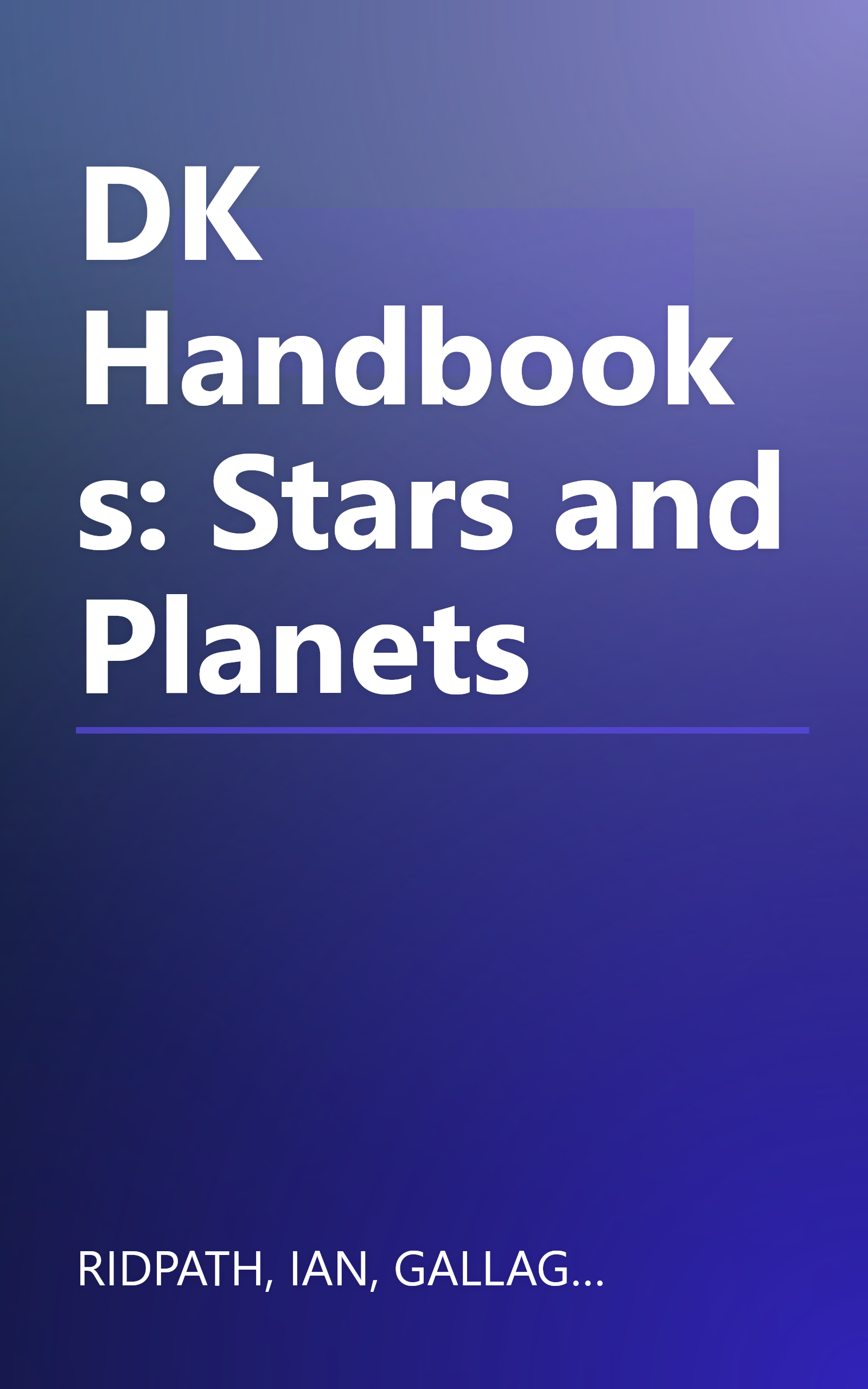 DK Handbooks: Stars and Planets book cover