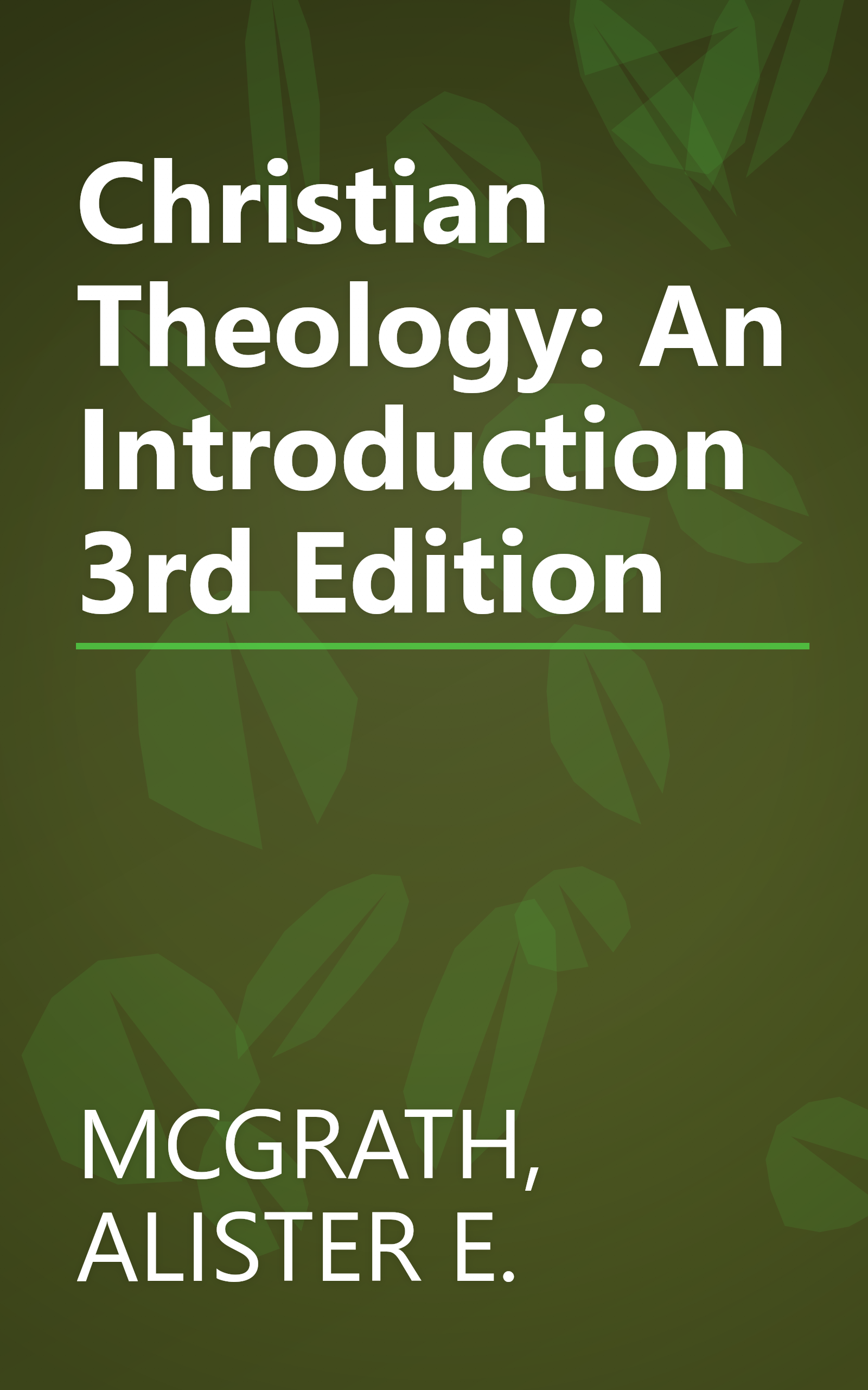 Christian Theology: An Introduction 3rd Edition book cover