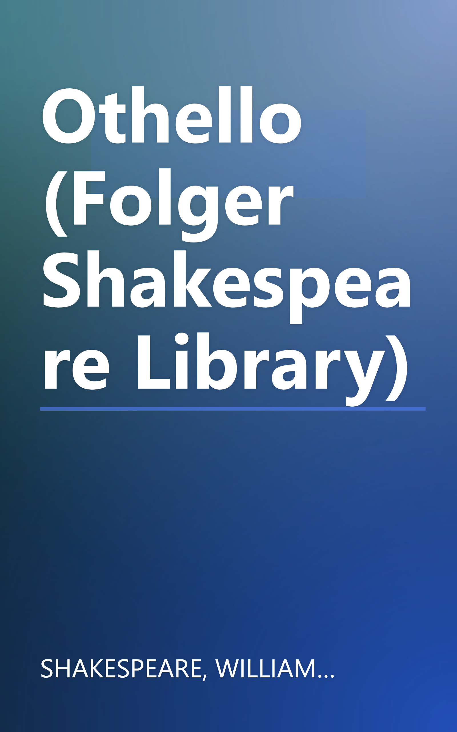 Othello (Folger Shakespeare Library) book cover