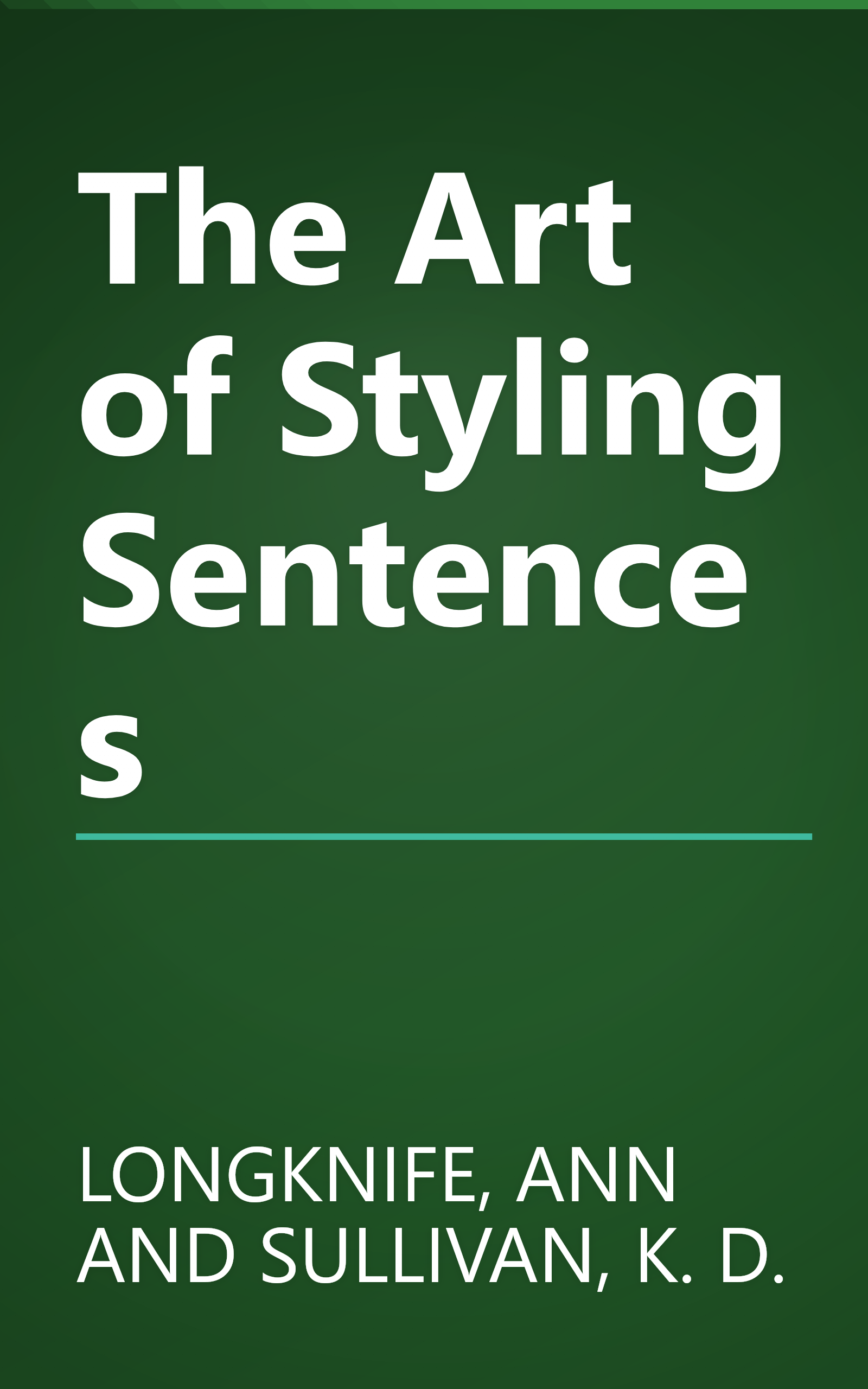 The Art of Styling Sentences book cover