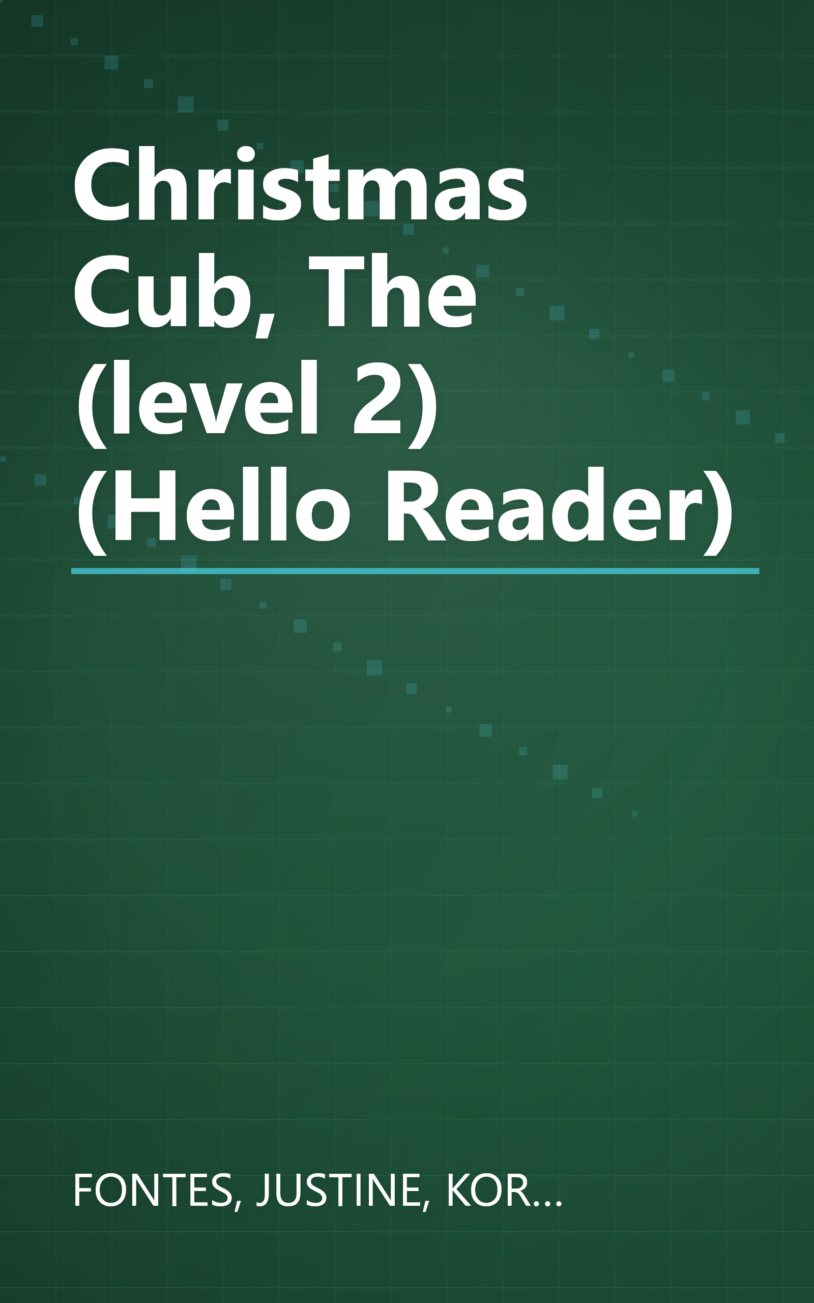 Christmas Cub, The (level 2) (Hello Reader) book cover