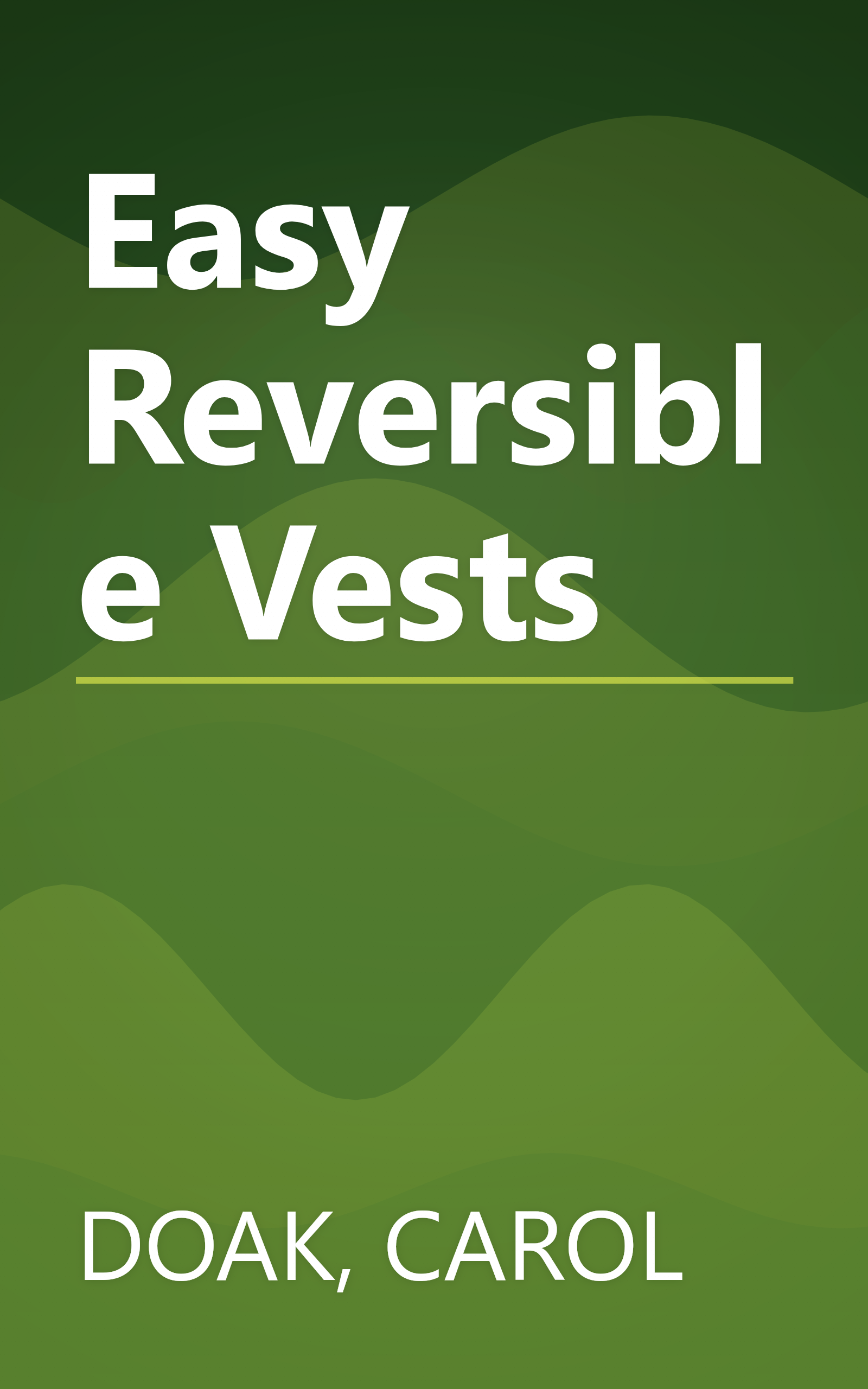 Easy Reversible Vests book cover