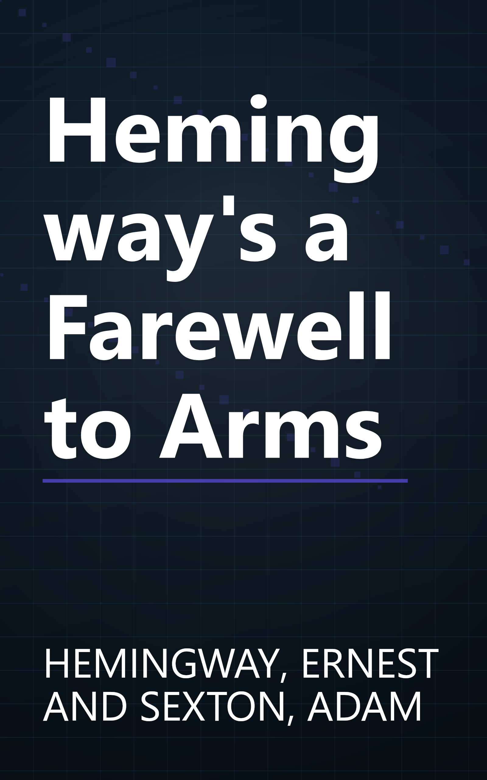 Hemingway's a Farewell to Arms book cover