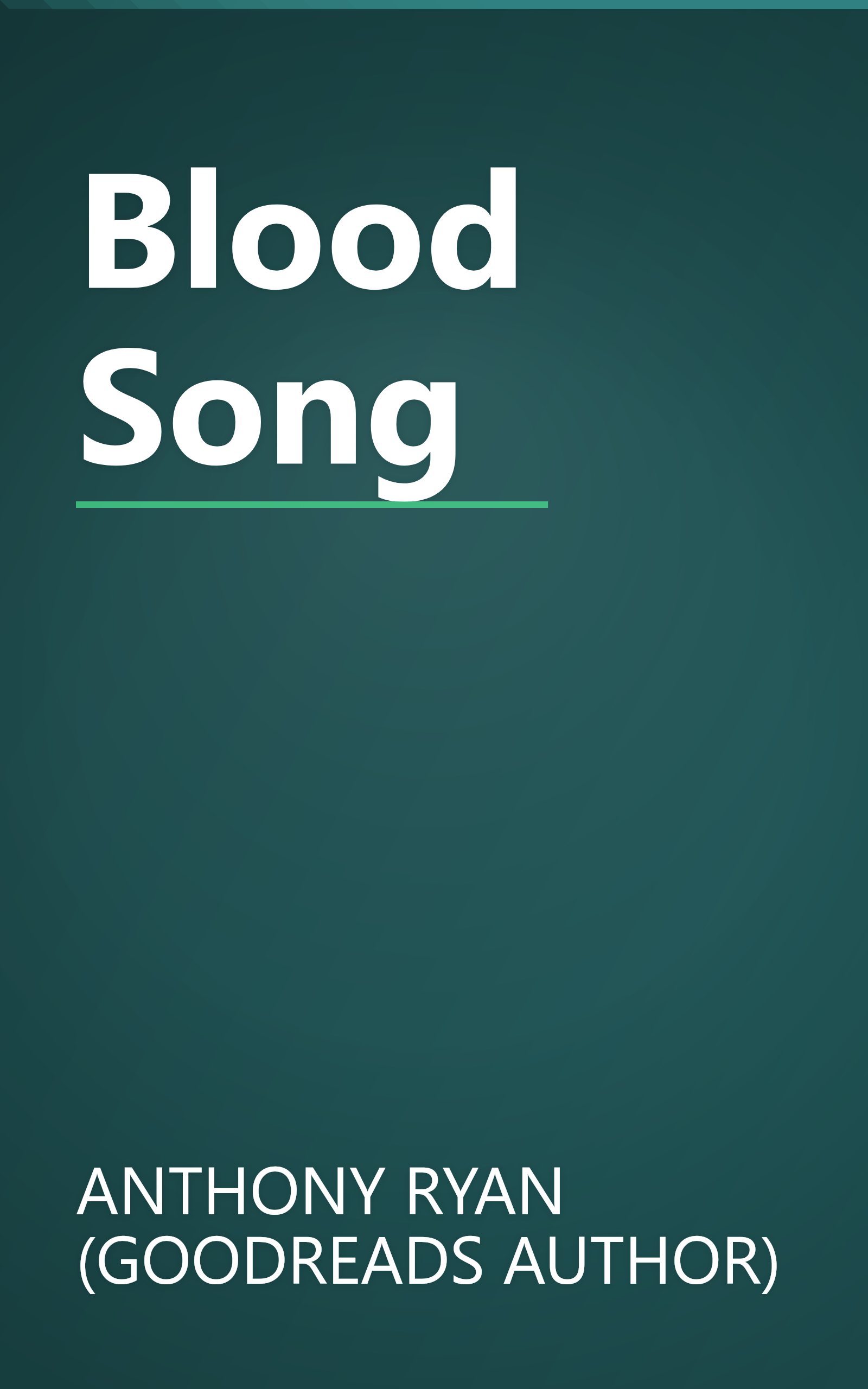 Blood Song book cover