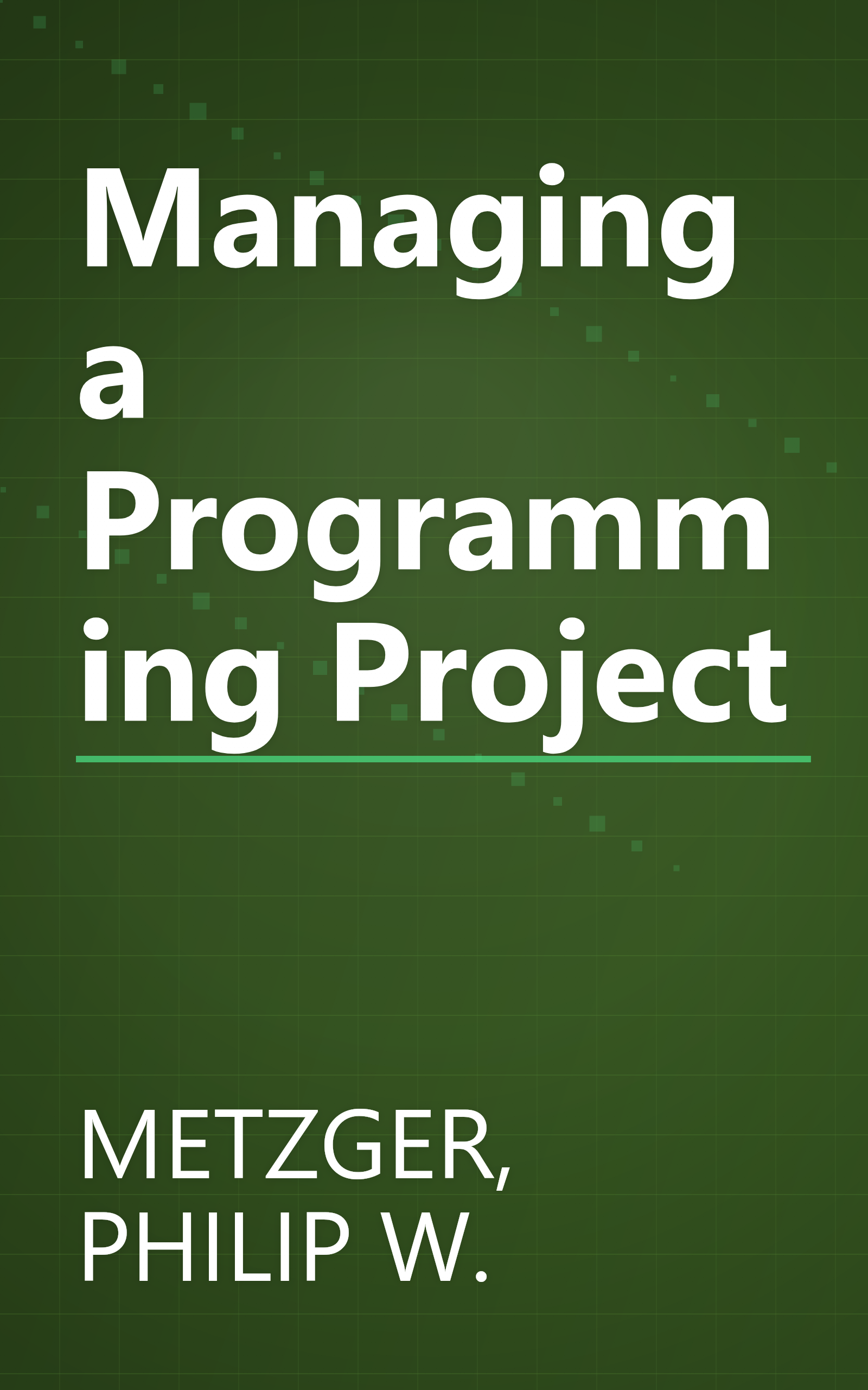Managing a Programming Project book cover