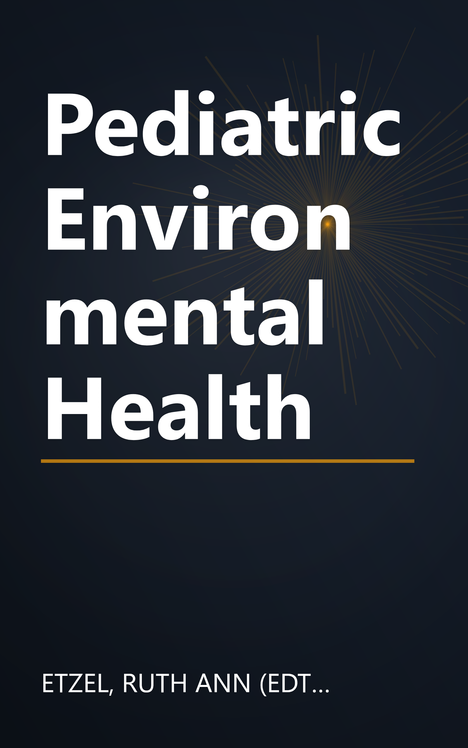 Pediatric Environmental Health book cover