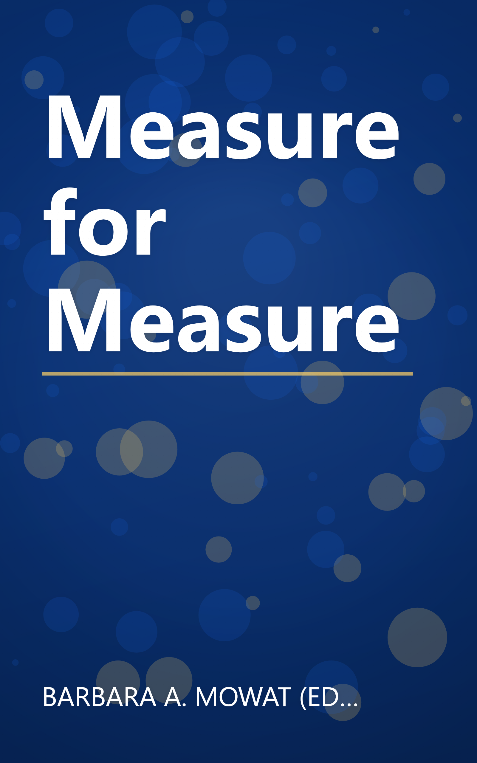 Measure for Measure book cover