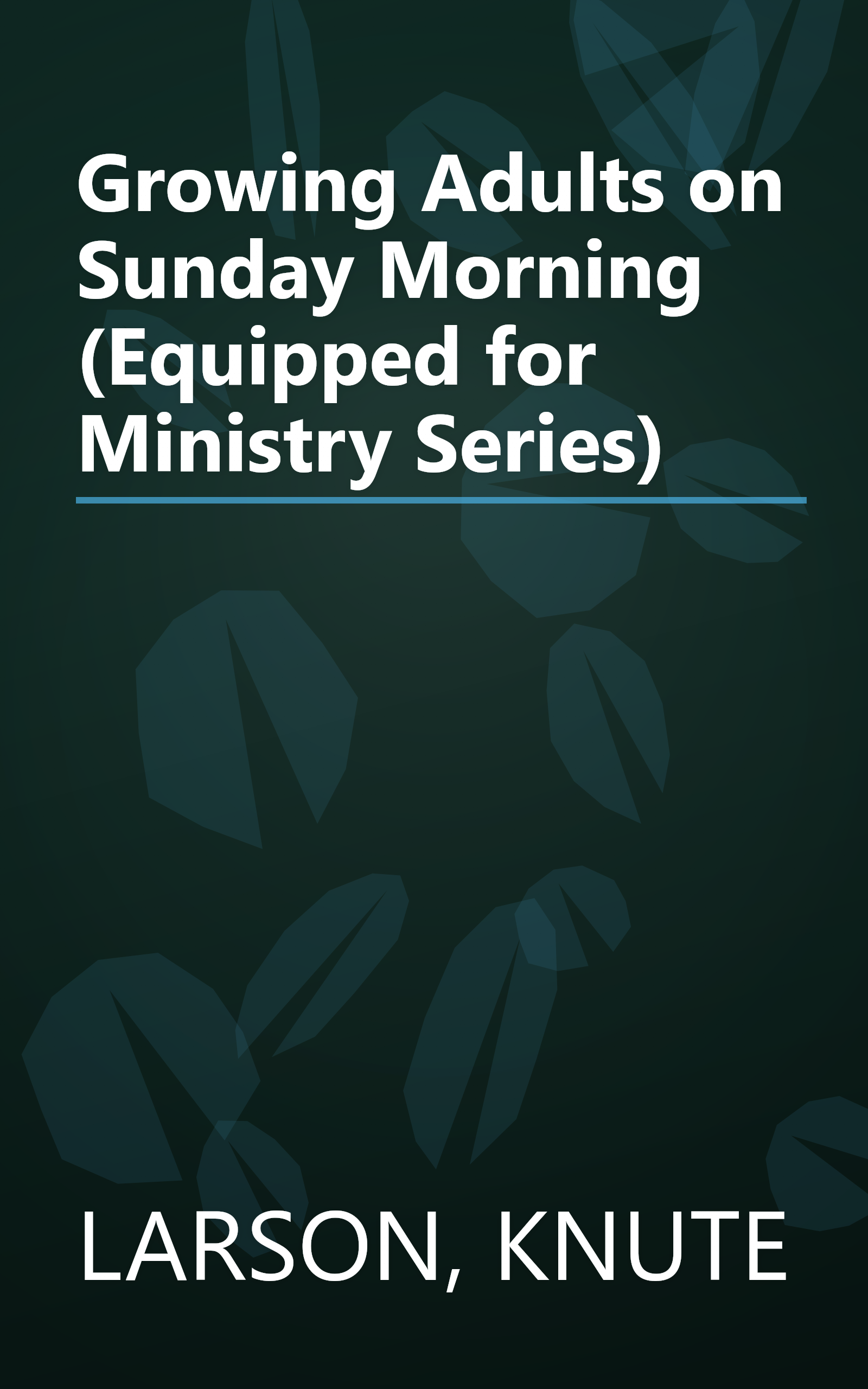 Growing Adults on Sunday Morning (Equipped for Ministry Series) book cover