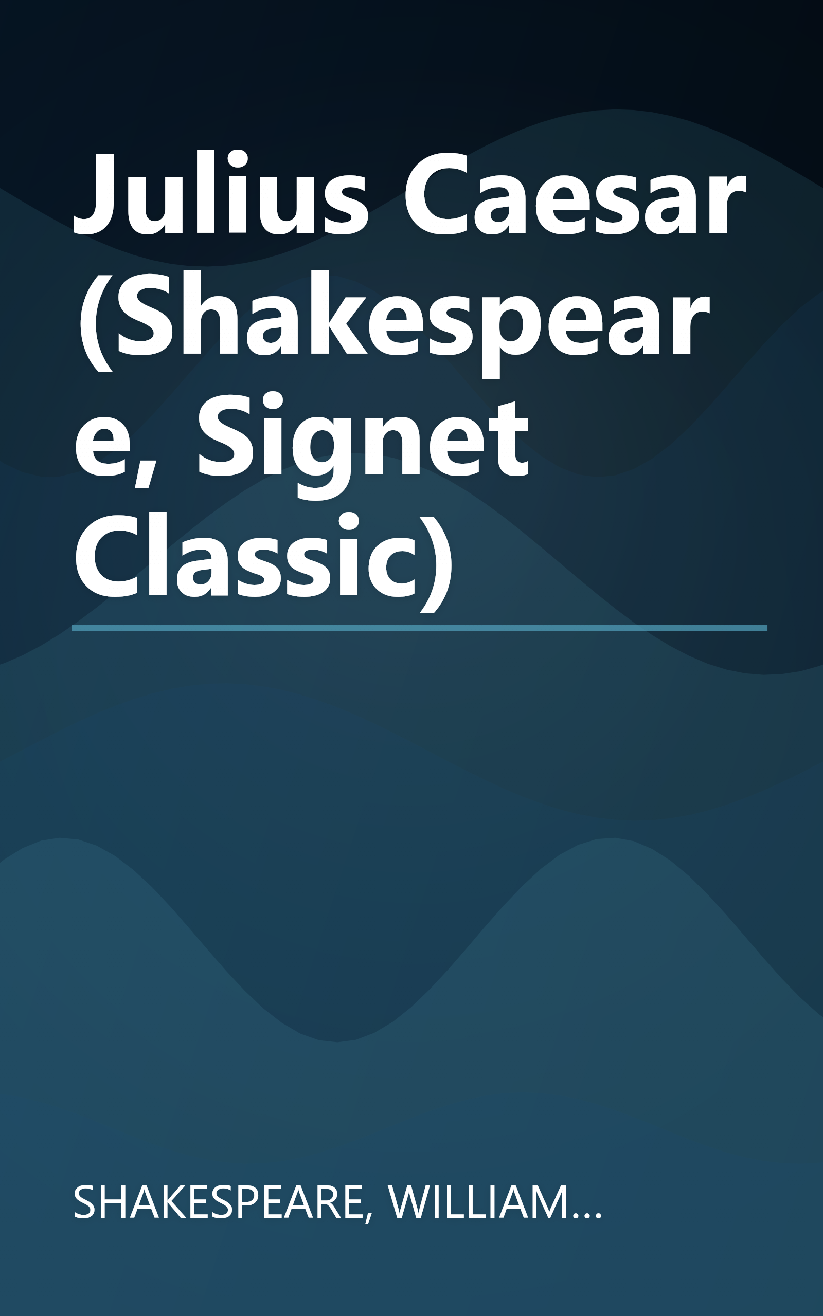 Julius Caesar (Shakespeare, Signet Classic) book cover