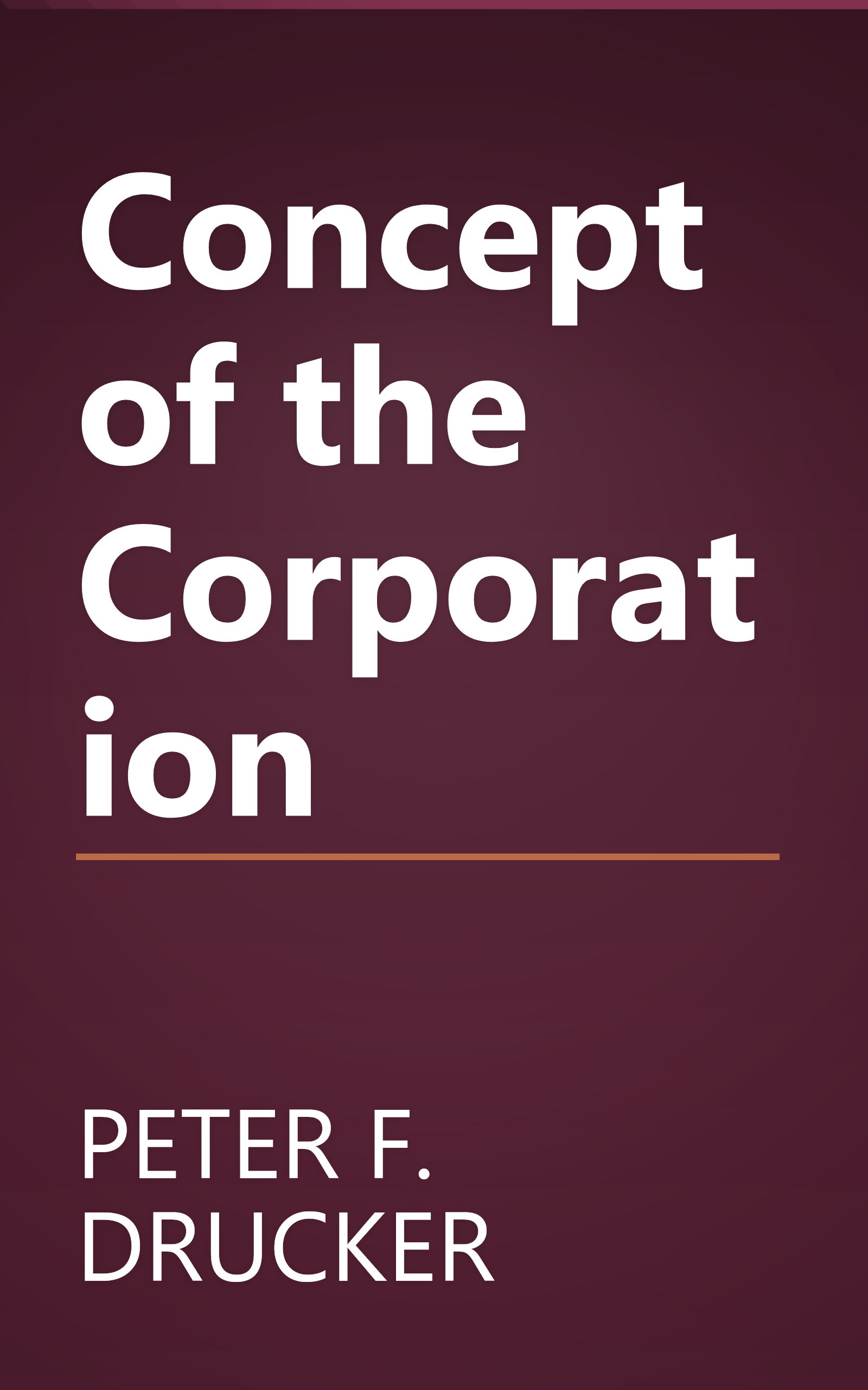 Concept of the Corporation book cover