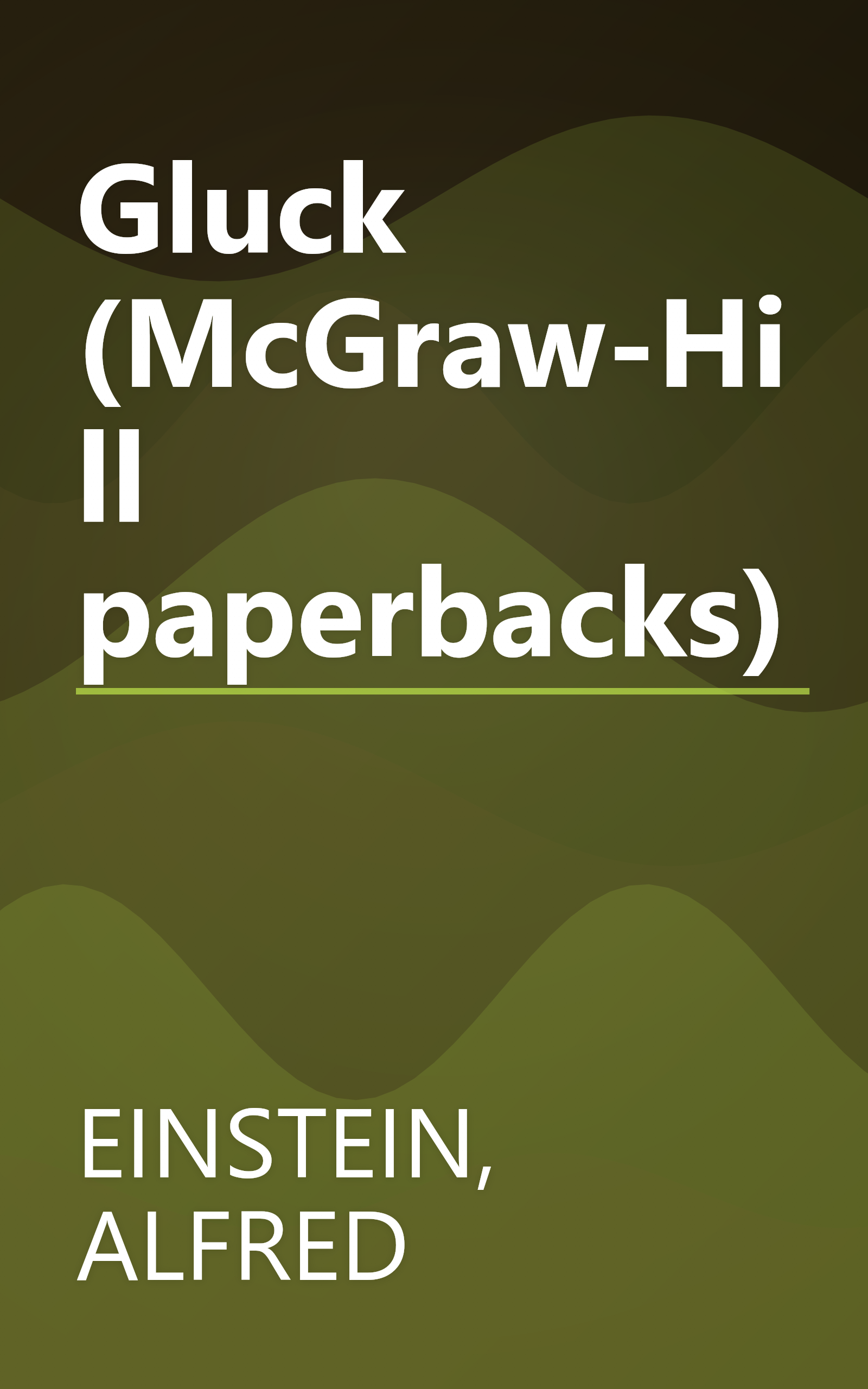 Gluck (McGraw-Hill paperbacks) book cover