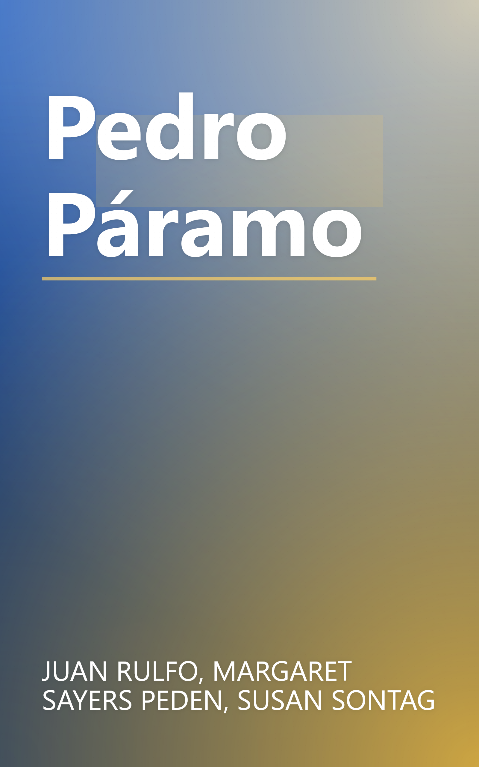 Pedro Páramo book cover