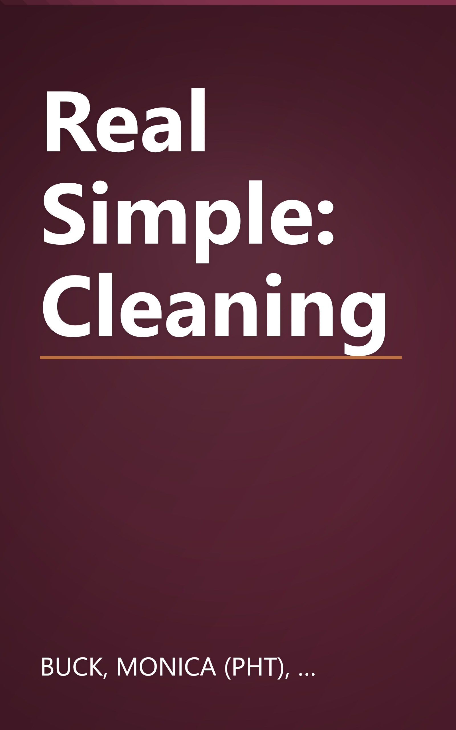 Real Simple: Cleaning book cover