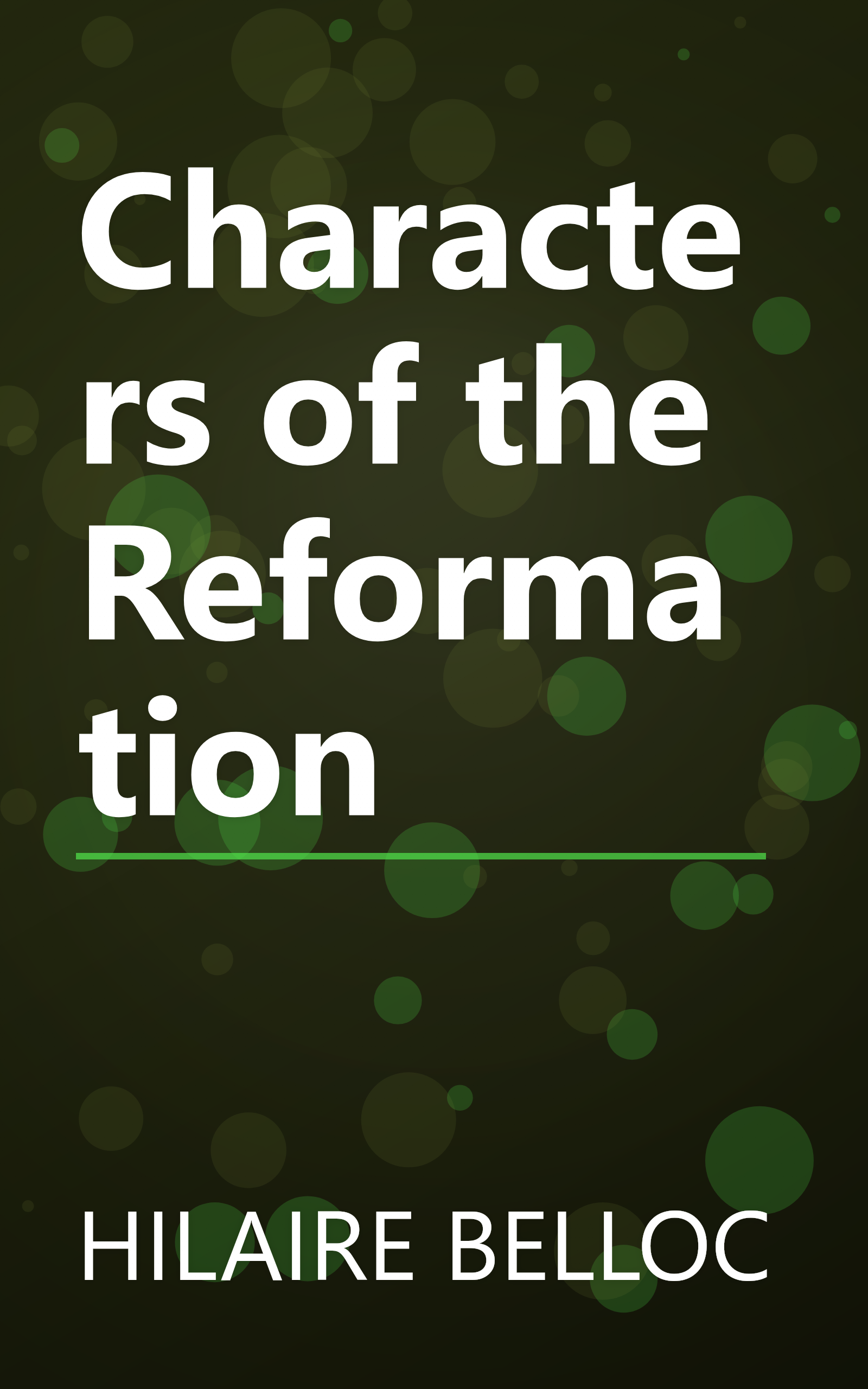 Characters of the Reformation book cover