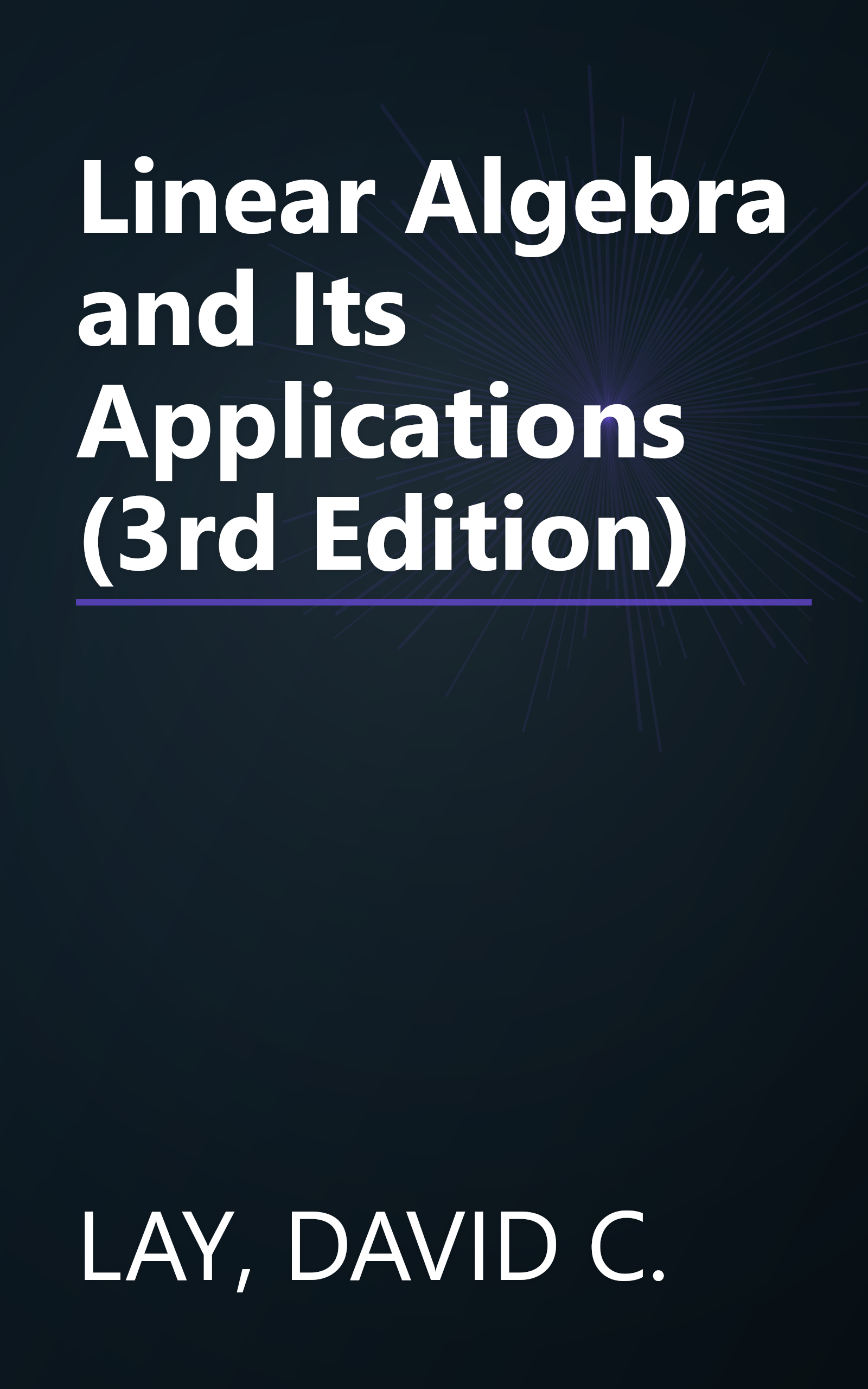 Linear Algebra and Its Applications (3rd Edition) book cover