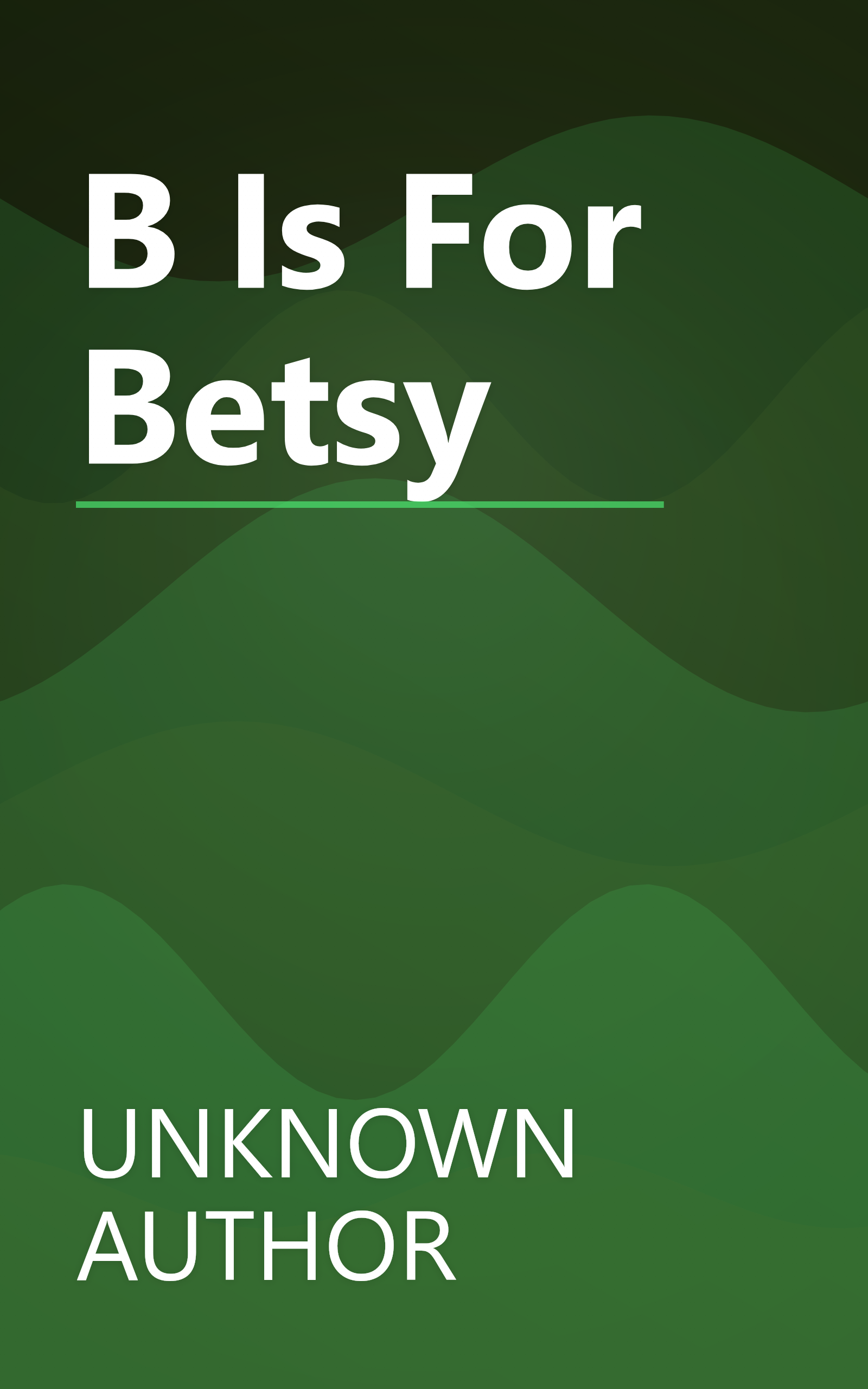  B  Is For Betsy book cover