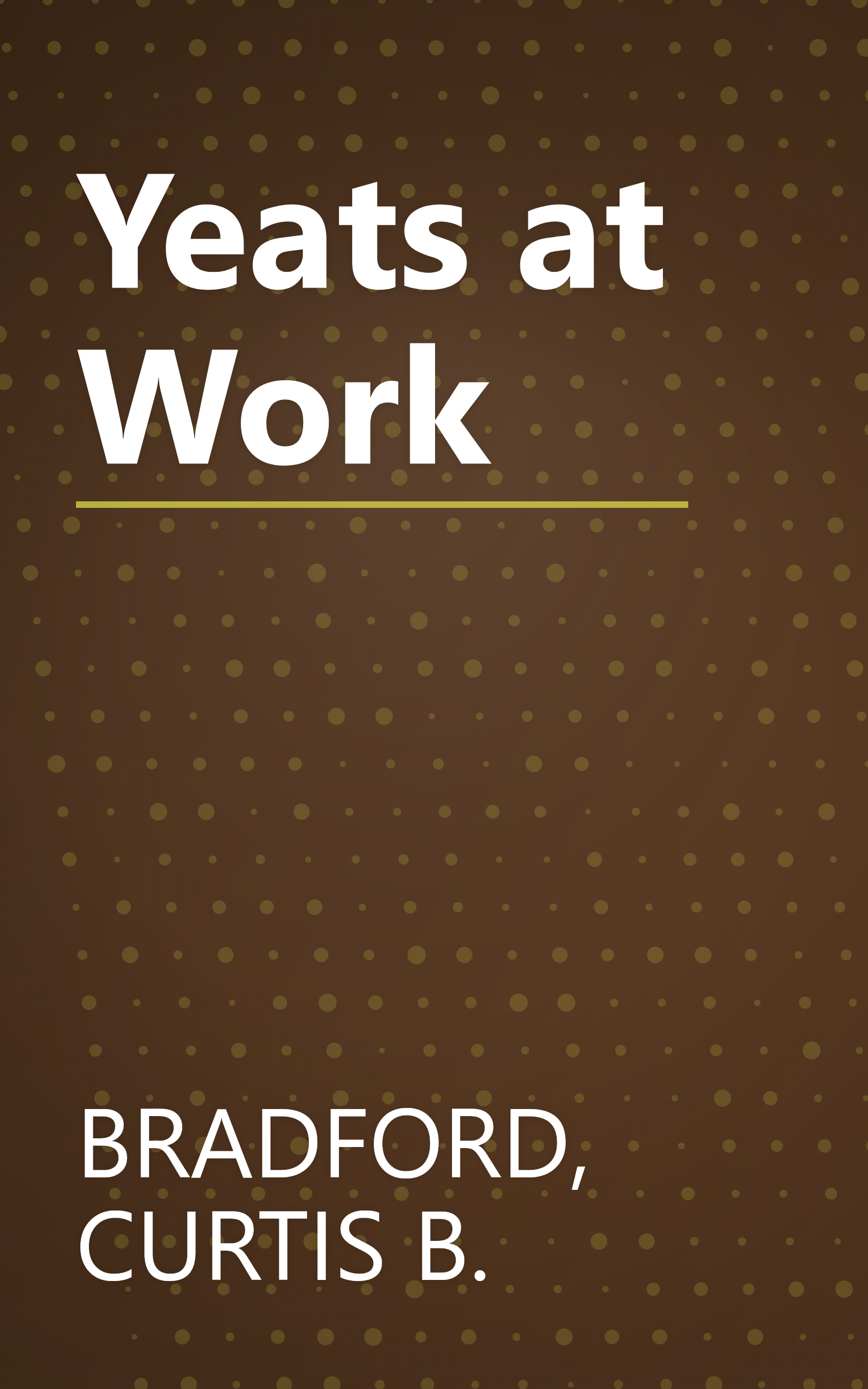 Yeats at Work book cover