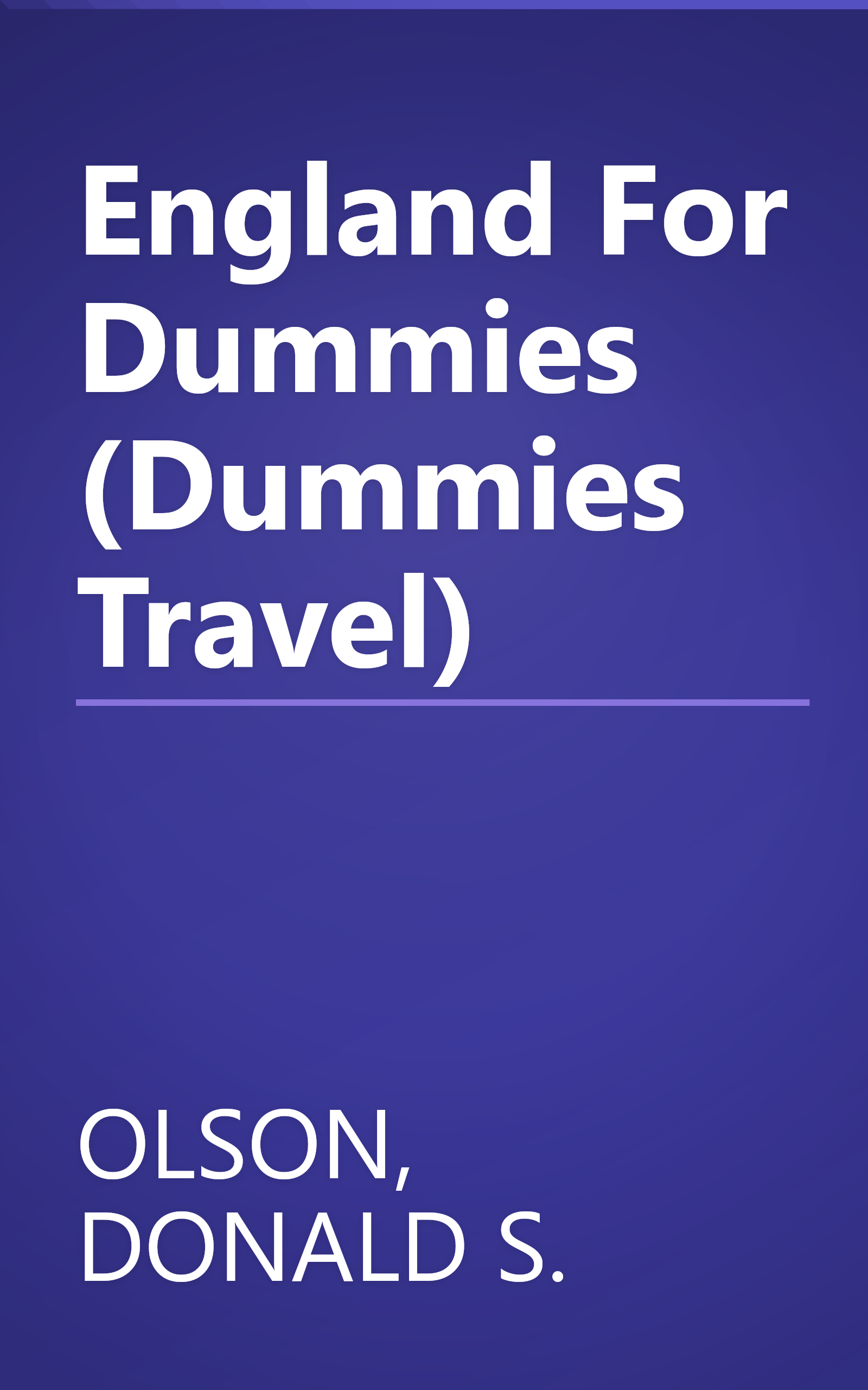 England For Dummies (Dummies Travel) book cover