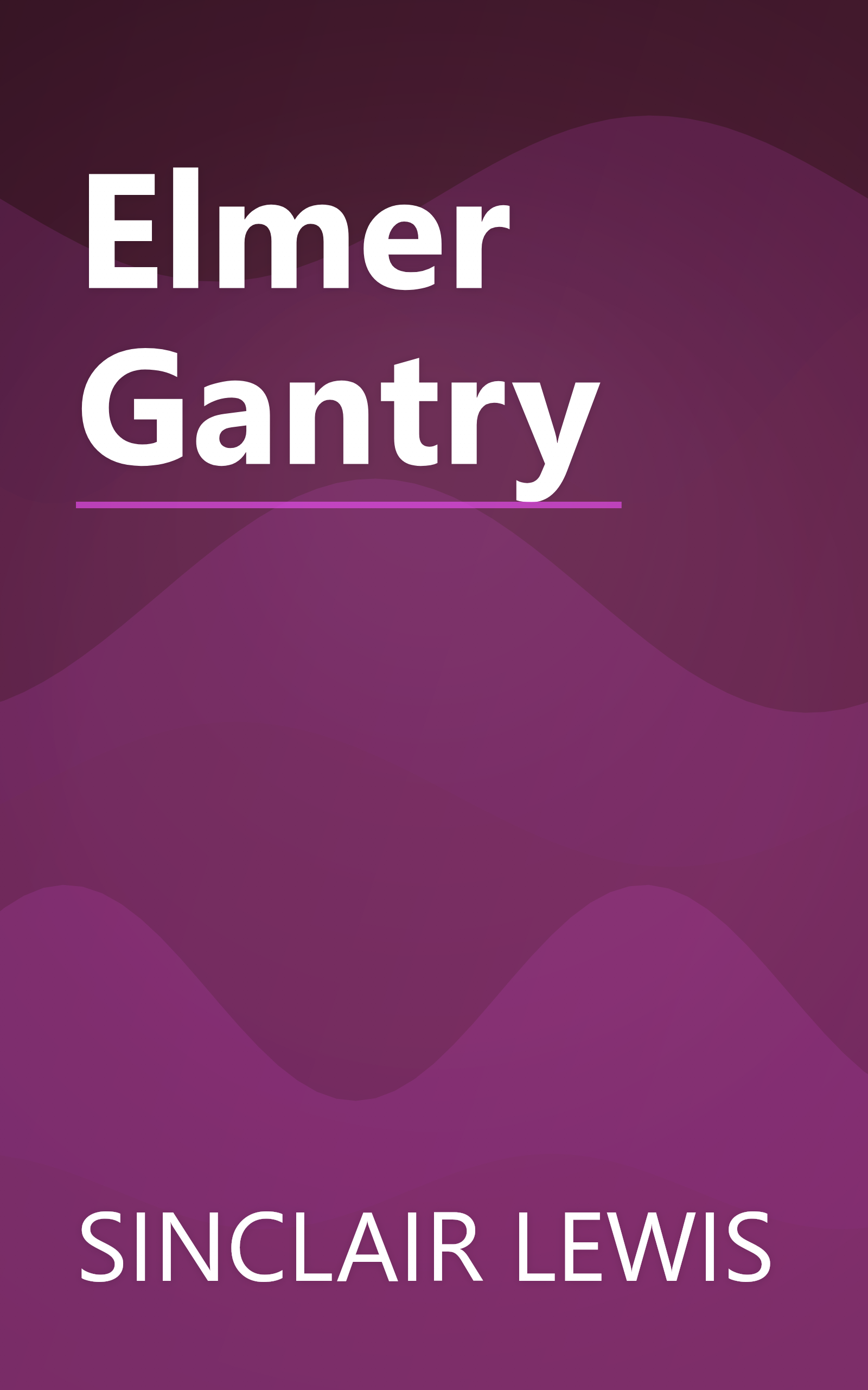 Elmer Gantry book cover