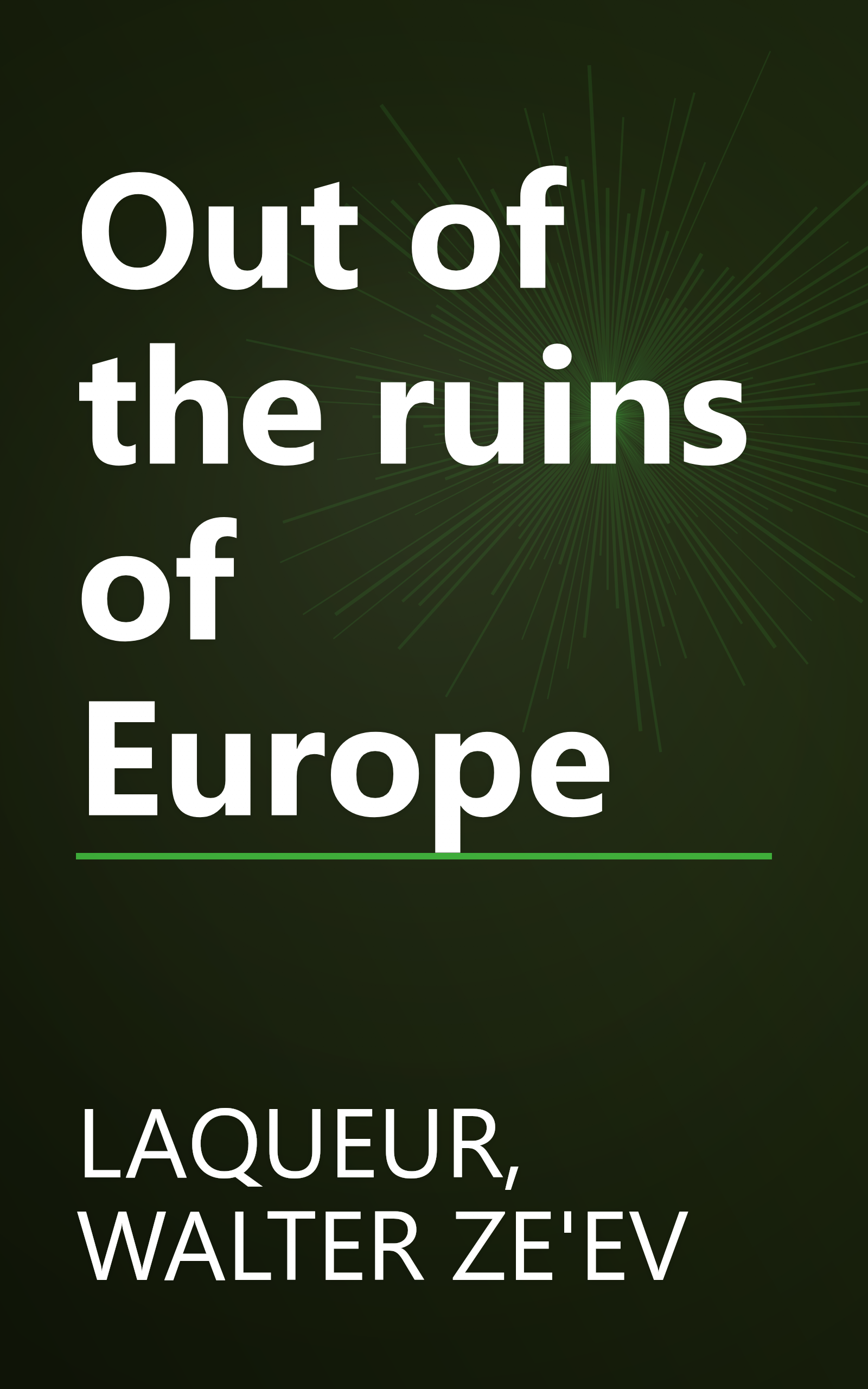 Out of the ruins of Europe book cover