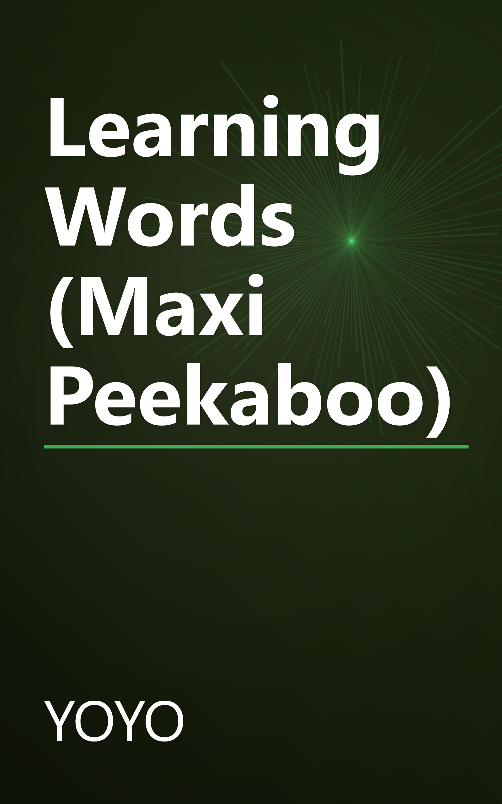 Learning Words (Maxi Peekaboo) book cover