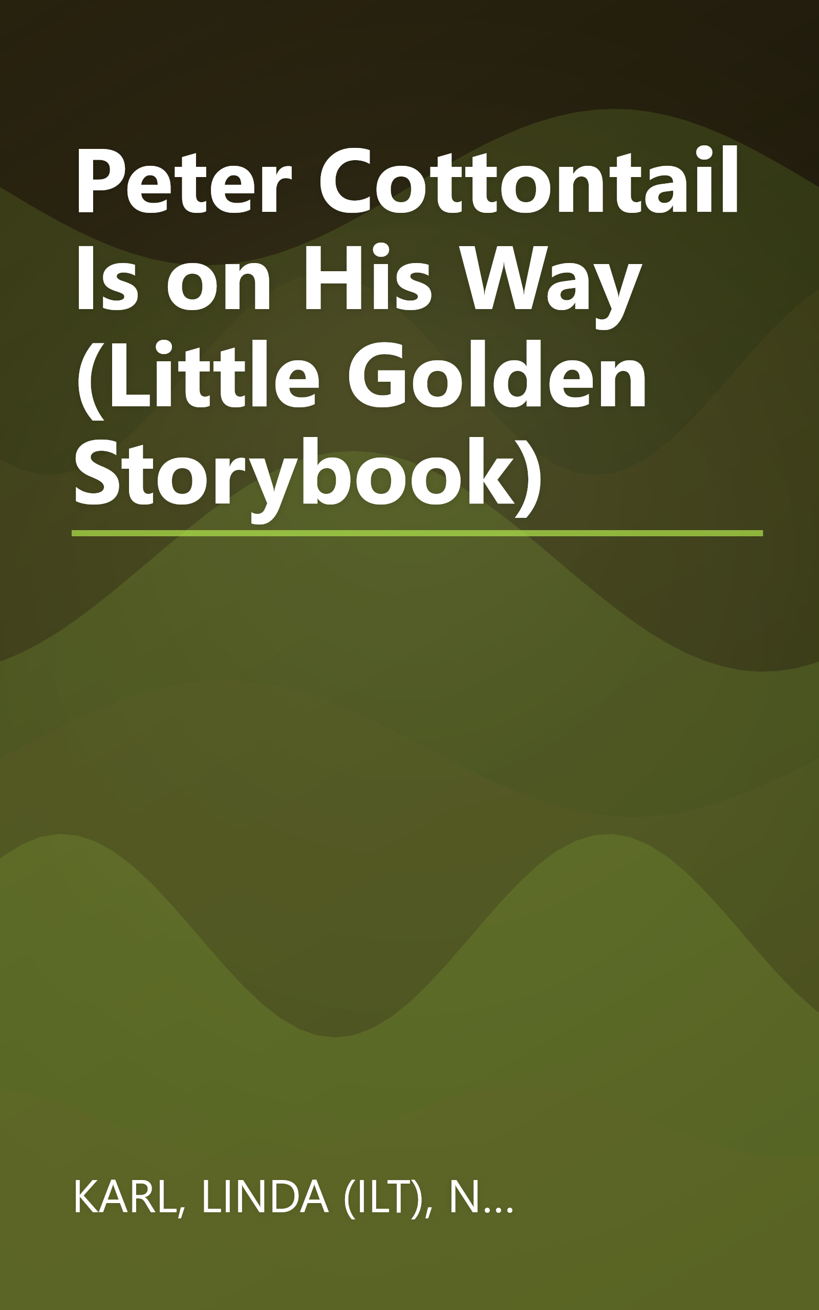 Peter Cottontail Is on His Way (Little Golden Storybook) book cover