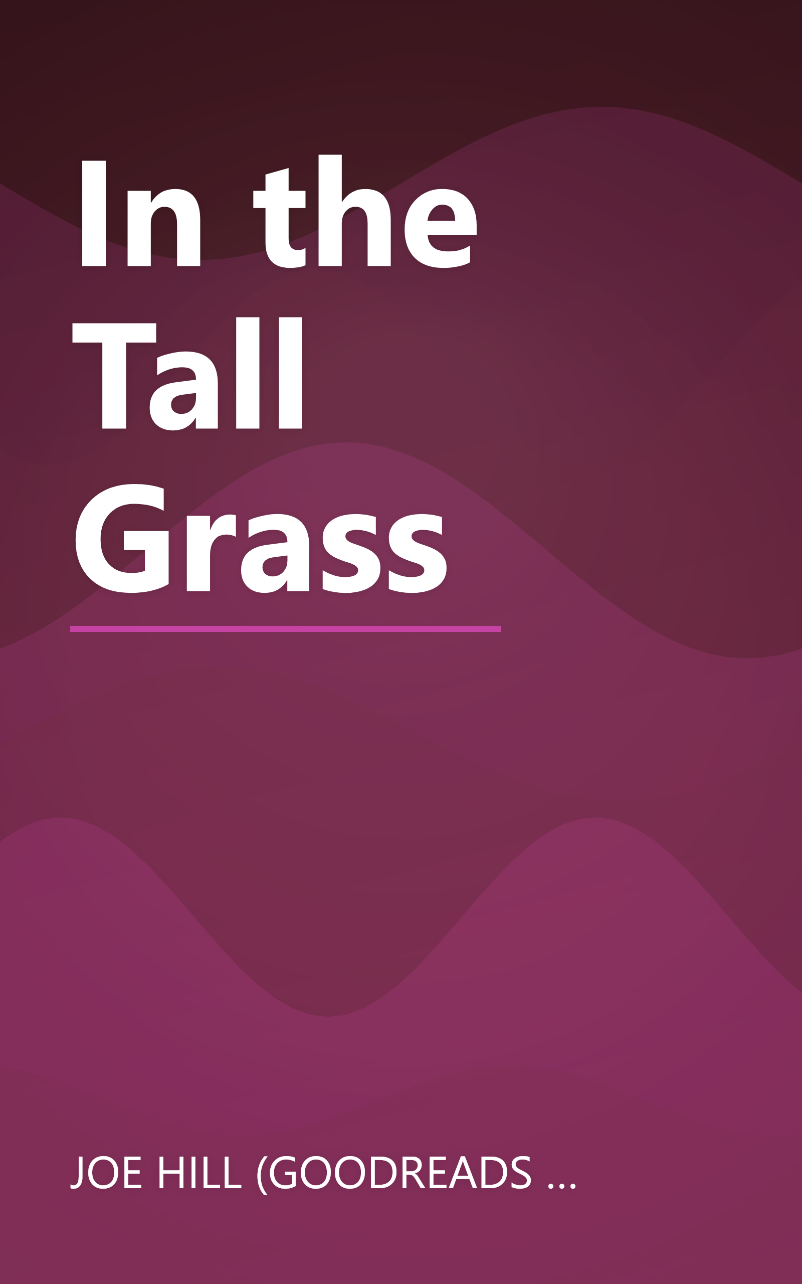 In the Tall Grass book cover