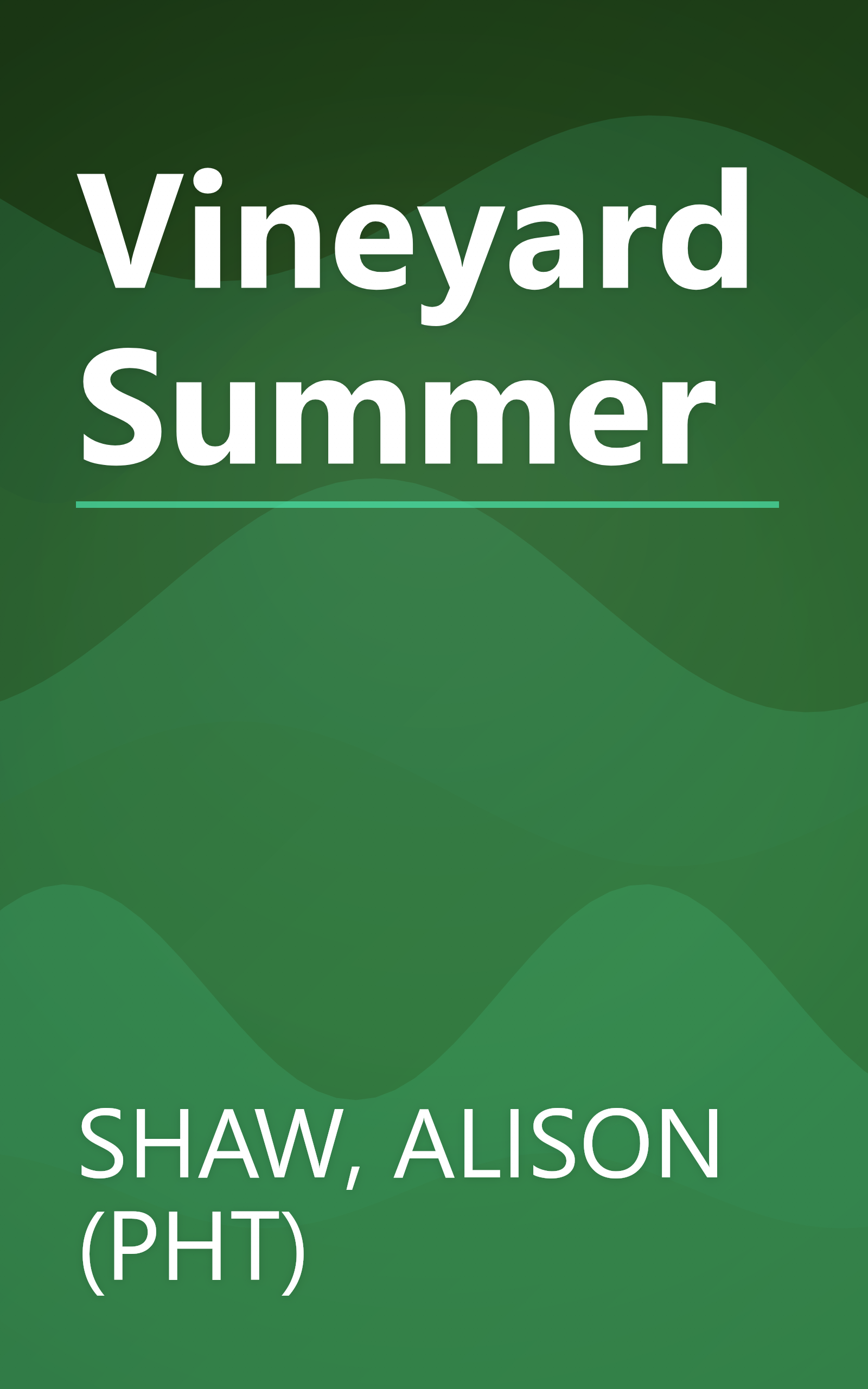 Vineyard Summer book cover